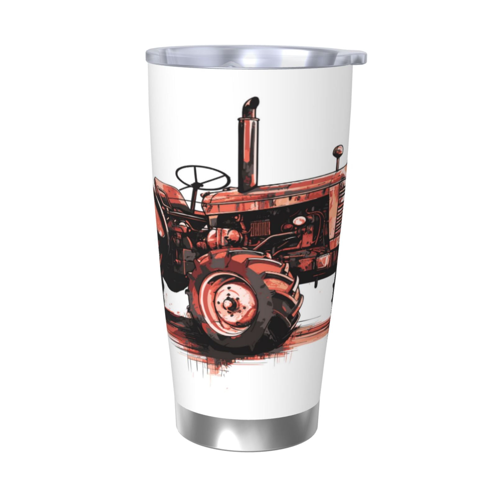 Daiia Farm Tractor Printed 20oz Insulated Coffee Cup with Straw Topper ...