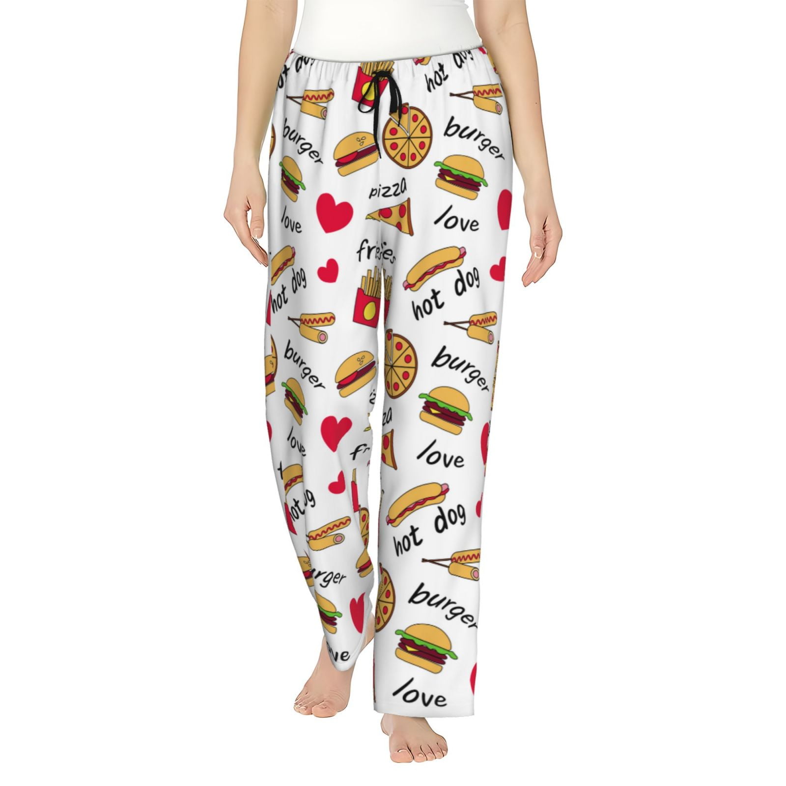 Daiia Fast Food Women's Sleep Pant with Pockets and Drawstring,Pajama ...