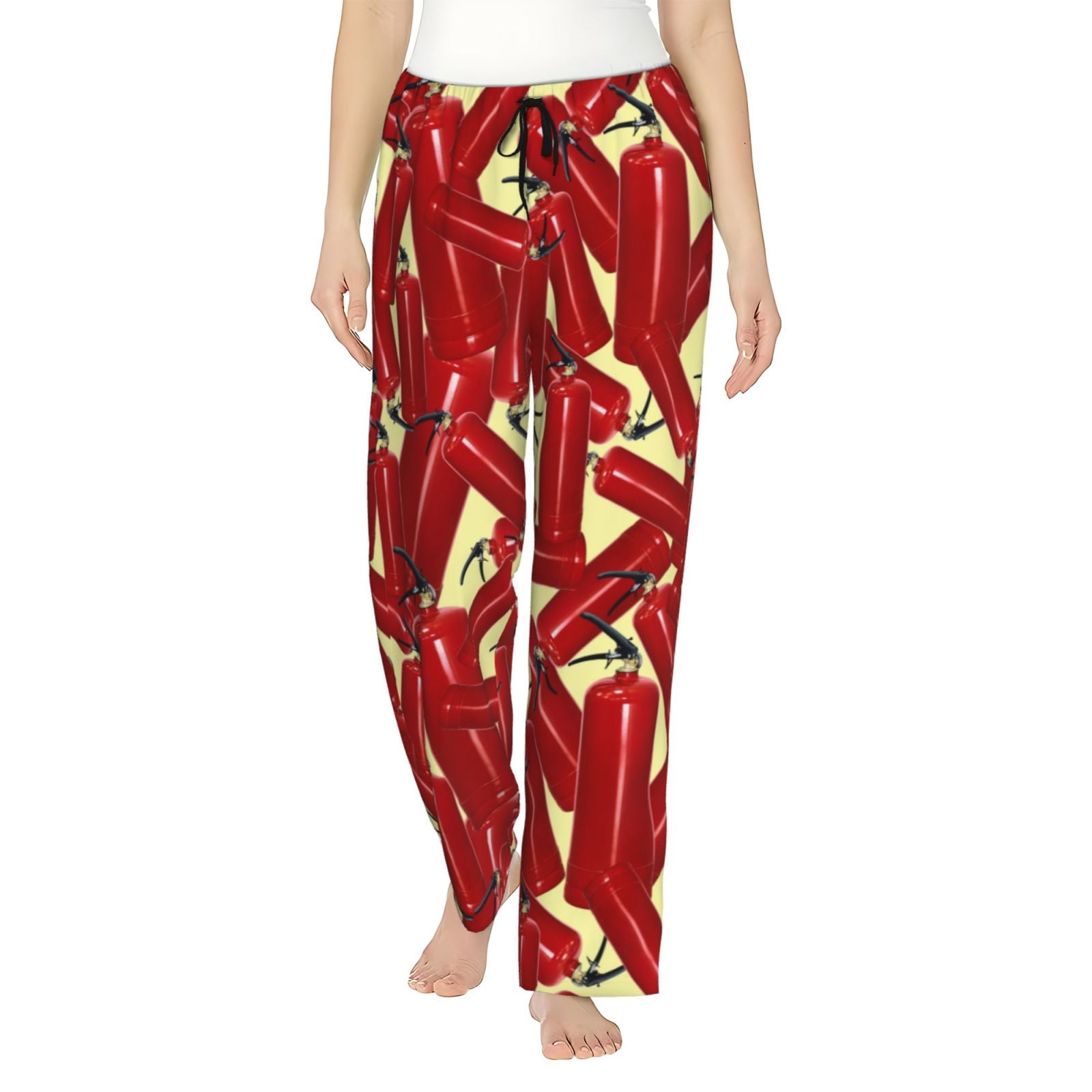 Daiia Fire Extinguisher Women's Sleep Pant with Pockets and Drawstring ...