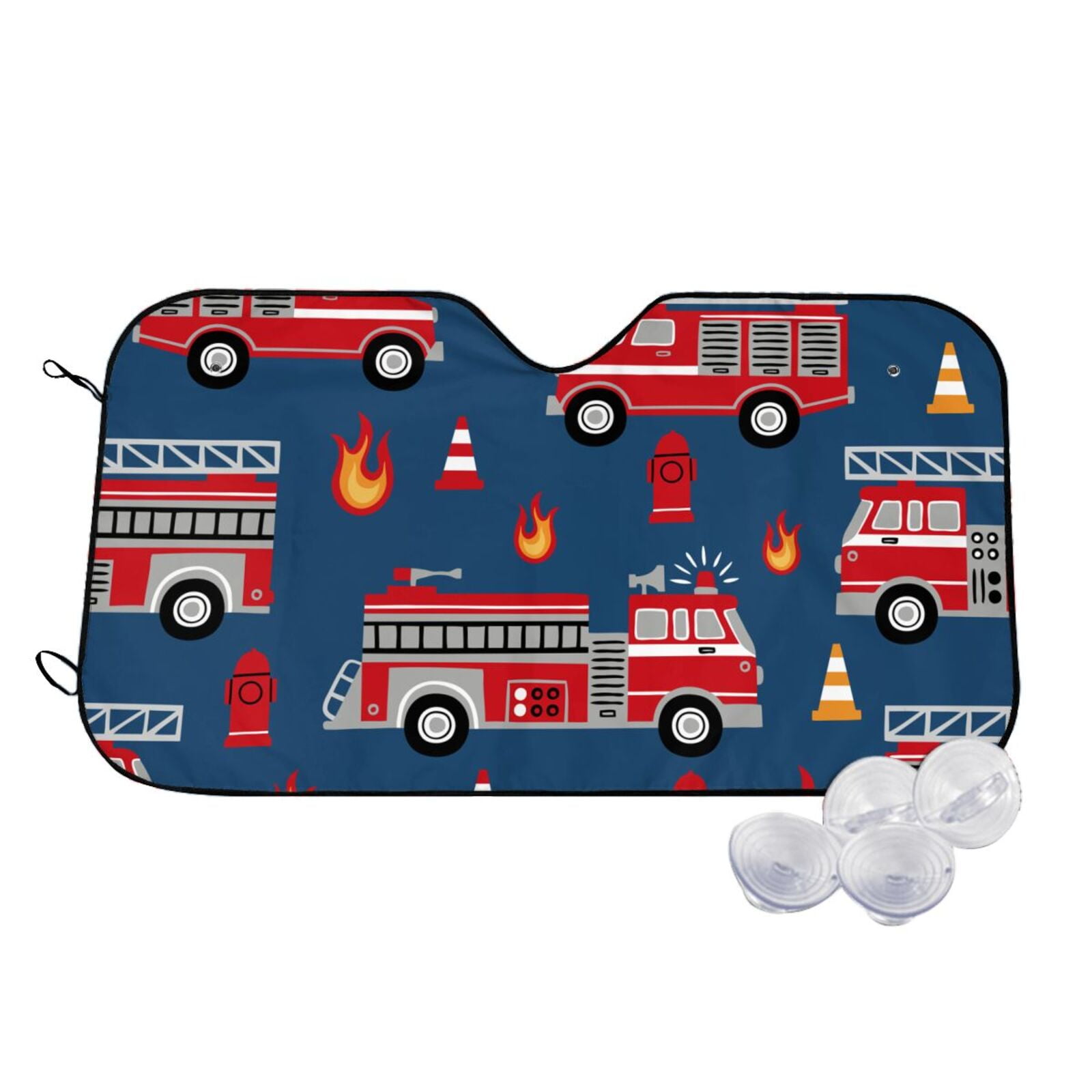 Daiia Fire Truck 1 Windshield Sun Shade for Car SUV Truck (Medium ...