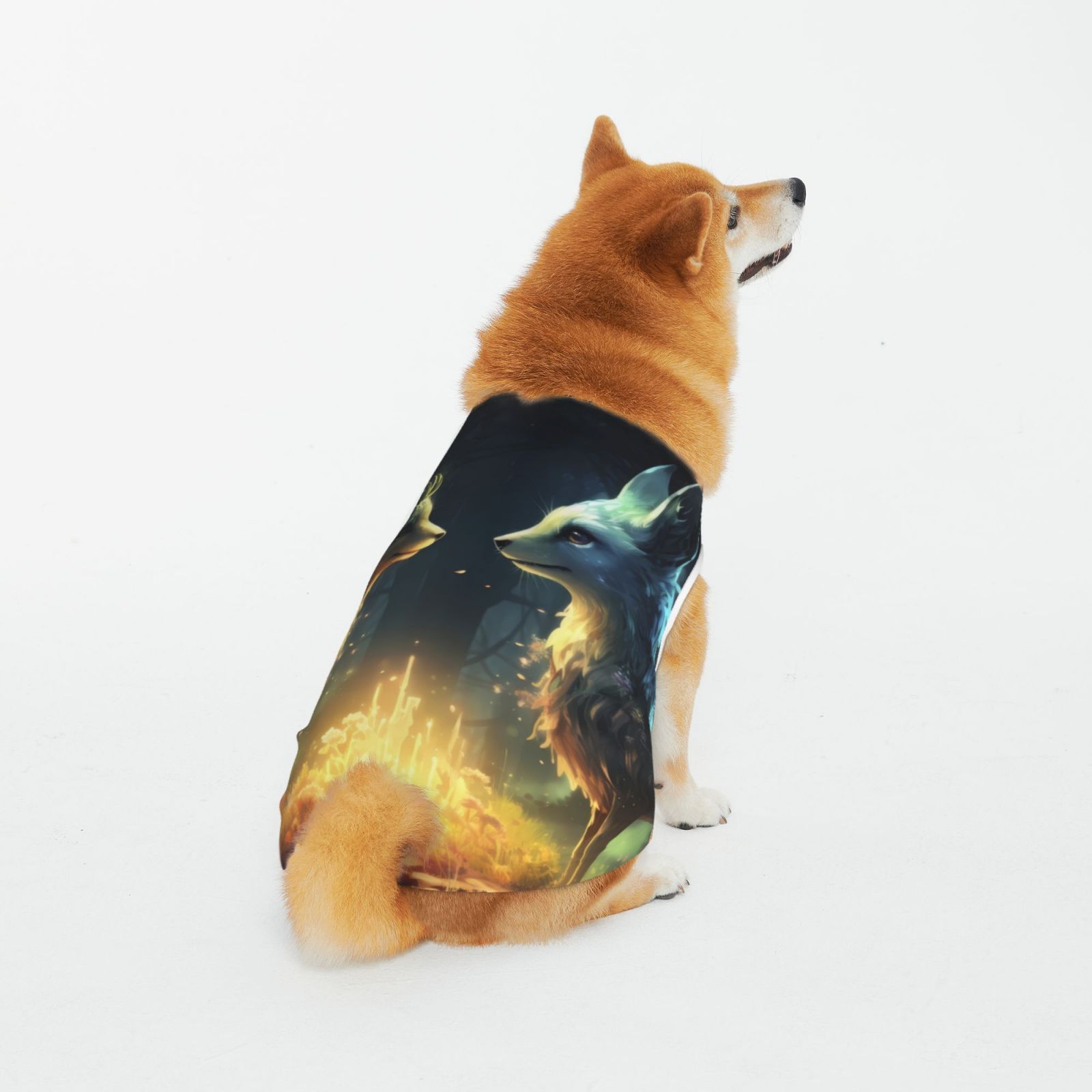 Daiia Firefly Forest Fox Pattern Dog Clothes Dogs Cats Sweater Soft ...