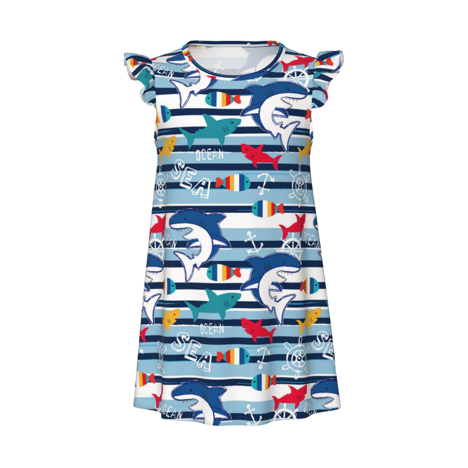 Daiia Fish And Shark Girls Nightgowns, Unicorn Nightgown Princess ...