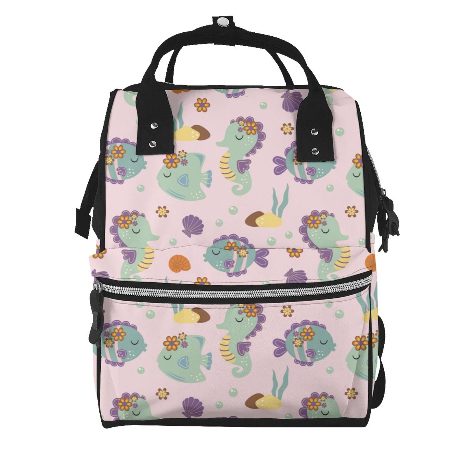 Daiia Fish Seahorse Large Capacity Baby Bag Waterproof Stylish Diaper ...