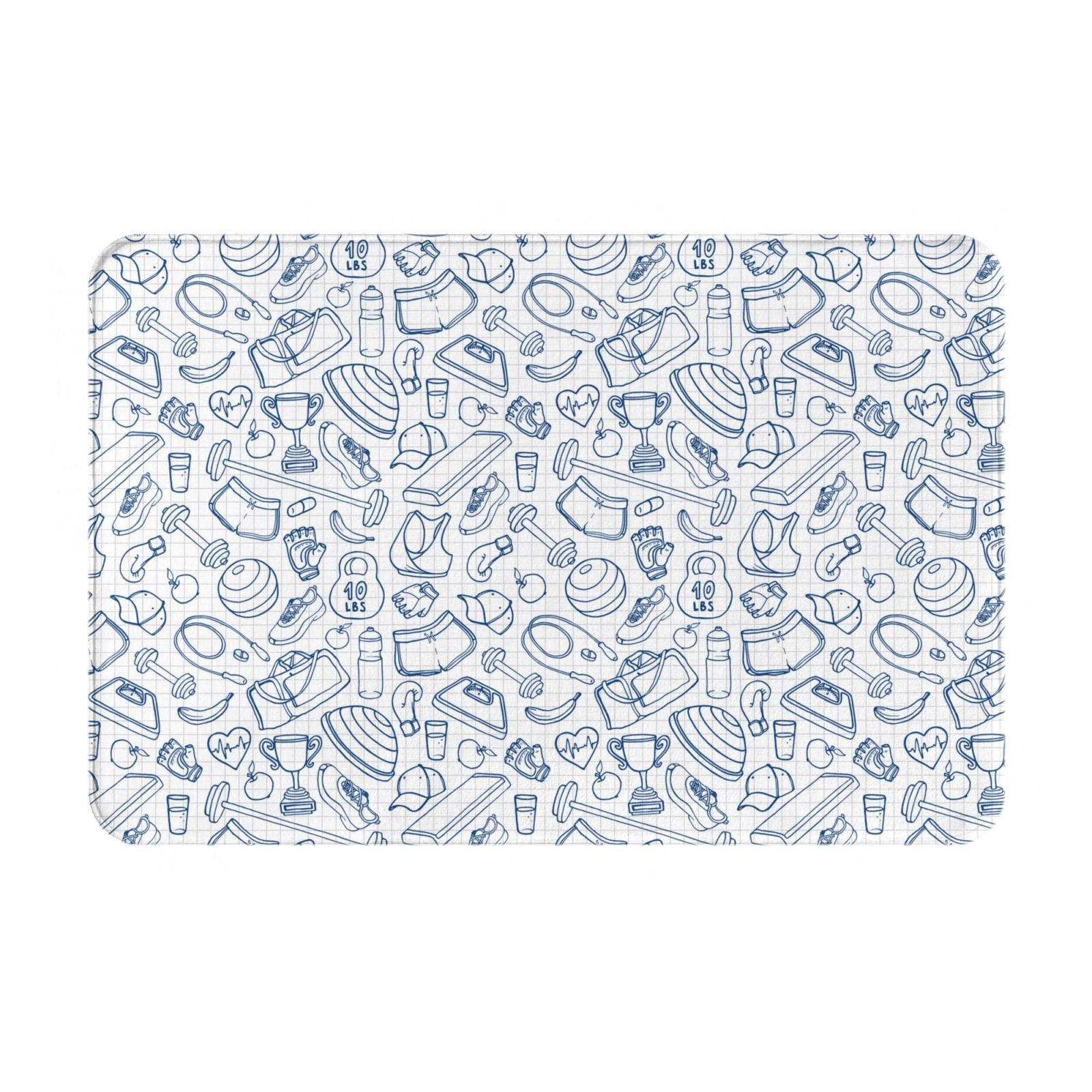 Daiia Fitness Guru Front Door Mat, Heavy Duty Durable Welcome Mat for ...