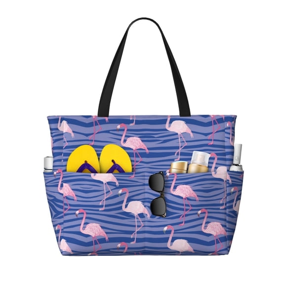 Daiia Flamingo Beach Travel Bag - Water-Resistant Beach Bag ...