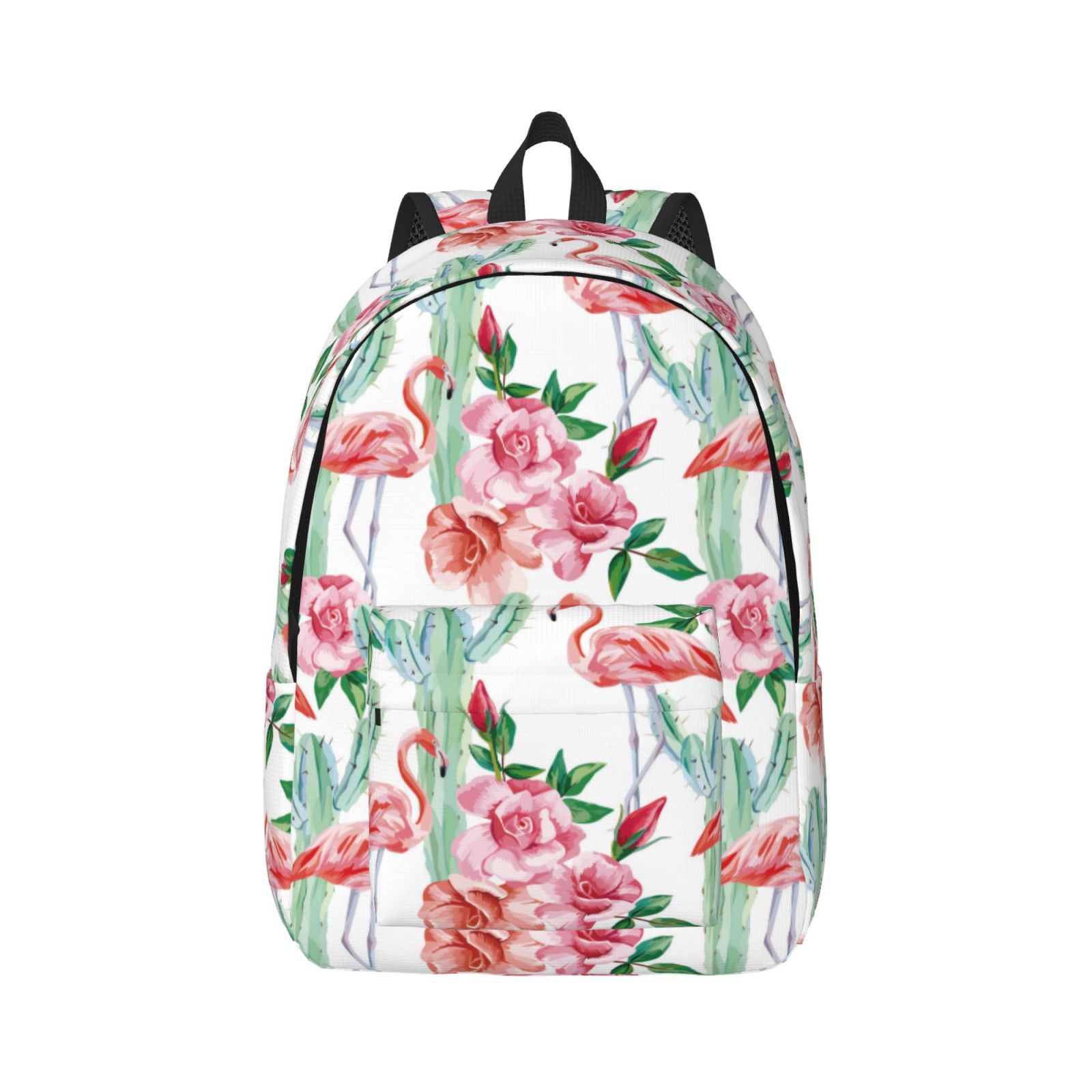 Daiia Flamingo Flower Vintage Canvas Backpack for Men and Women ,Hiking ...