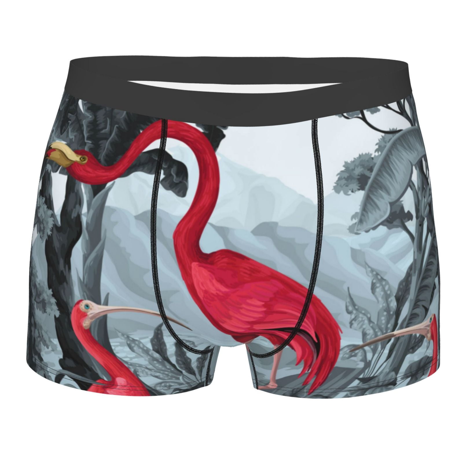 Daiia Flamingo On The Jungle Men's Underwear Boxer Briefs, Cotton ...