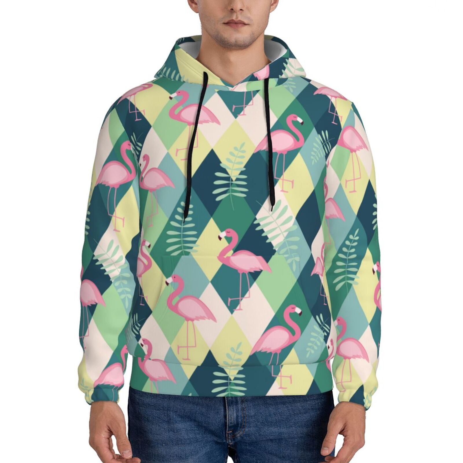Daiia Flamingo for Men's Fashion Hoodies & Sweatshirts with Kangaroo ...