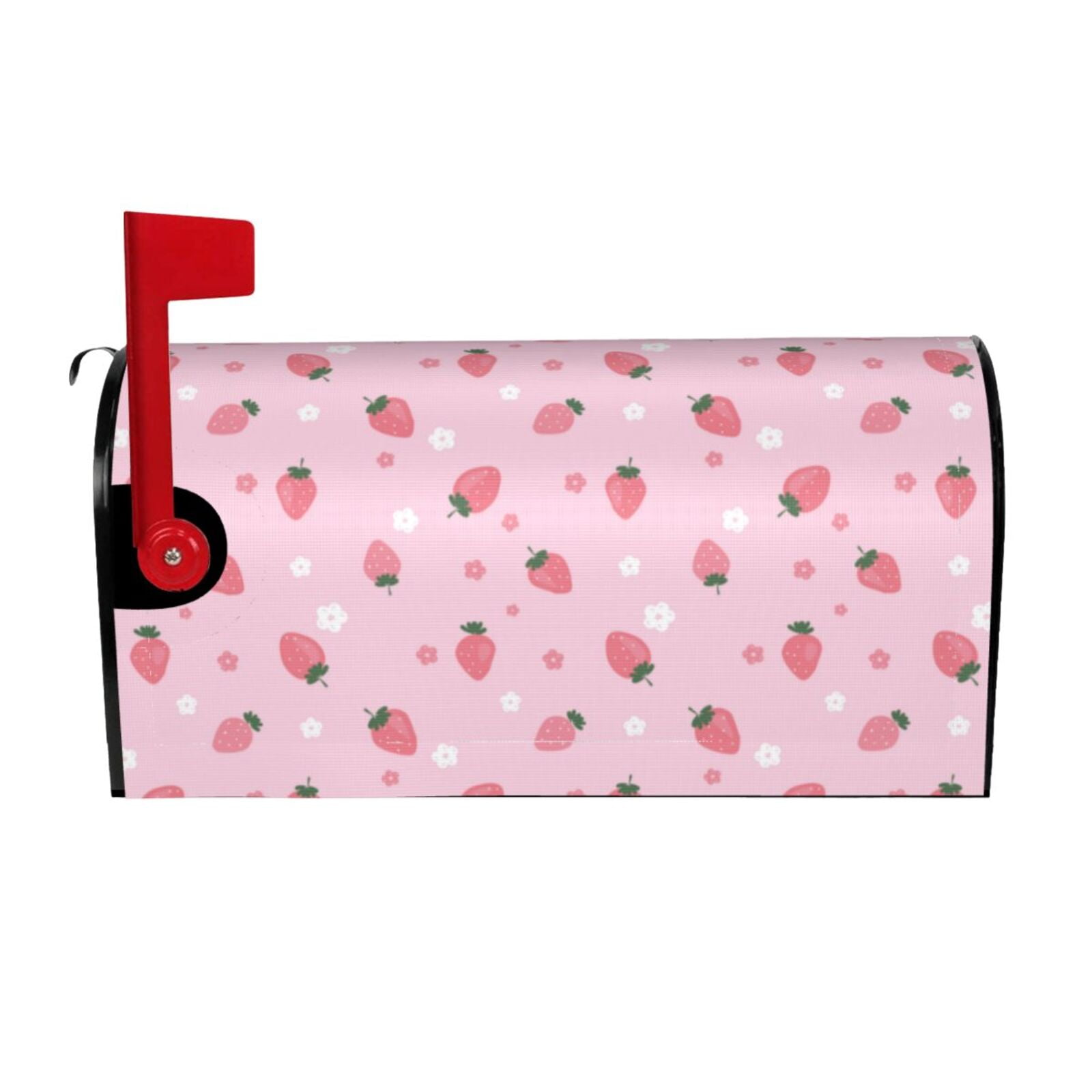 Daiia Floral Strawberr Mailbox Cover , Magnetic Welcome Mailbox Wraps ...