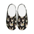 Daiia Flowe Rooster Print Women’s Fuzzy Slippers Memory Foam ...