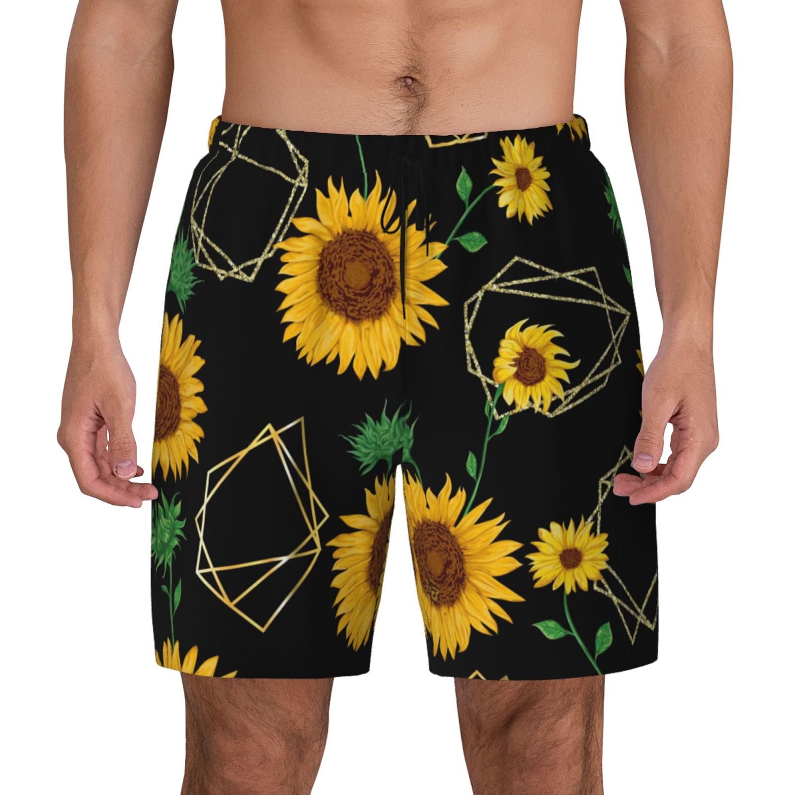 Daiia Flower (2) Mens Swim Trunks Swim Shorts Quick Dry Swim Shorts ...