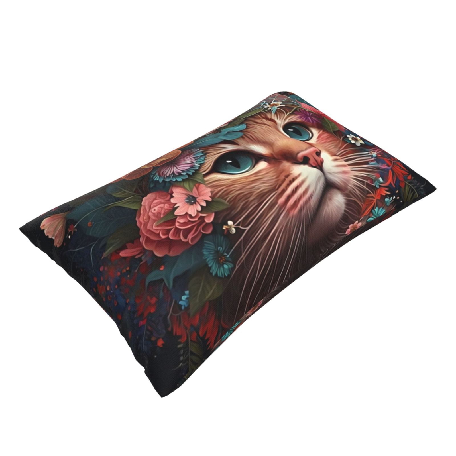 Daiia Flower Crown Cat Bedding Waterproof Pillow Protector Zippered ...