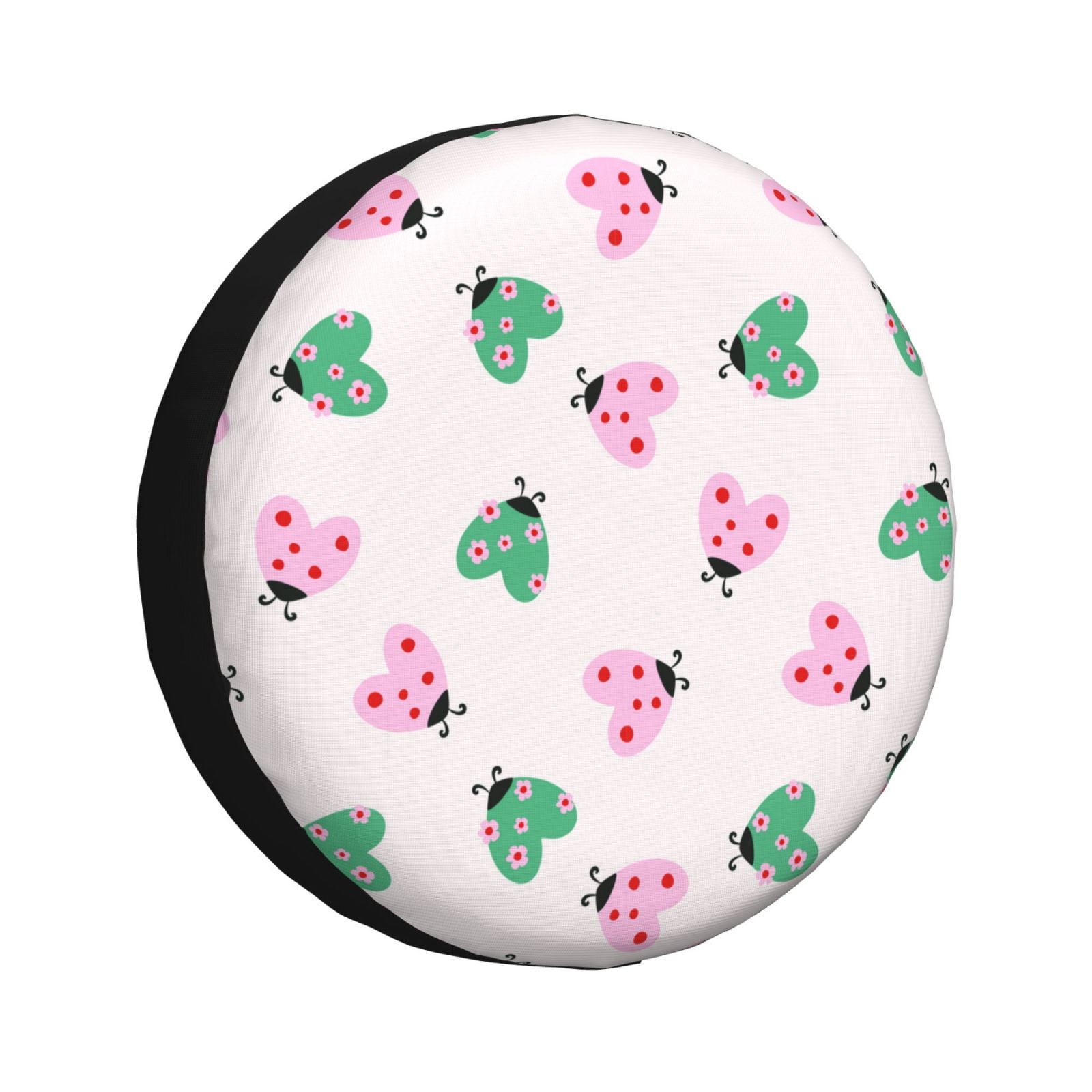 Daiia Flower on ladybirds Pattern Tire Covers , Travel Trailer Camper ...