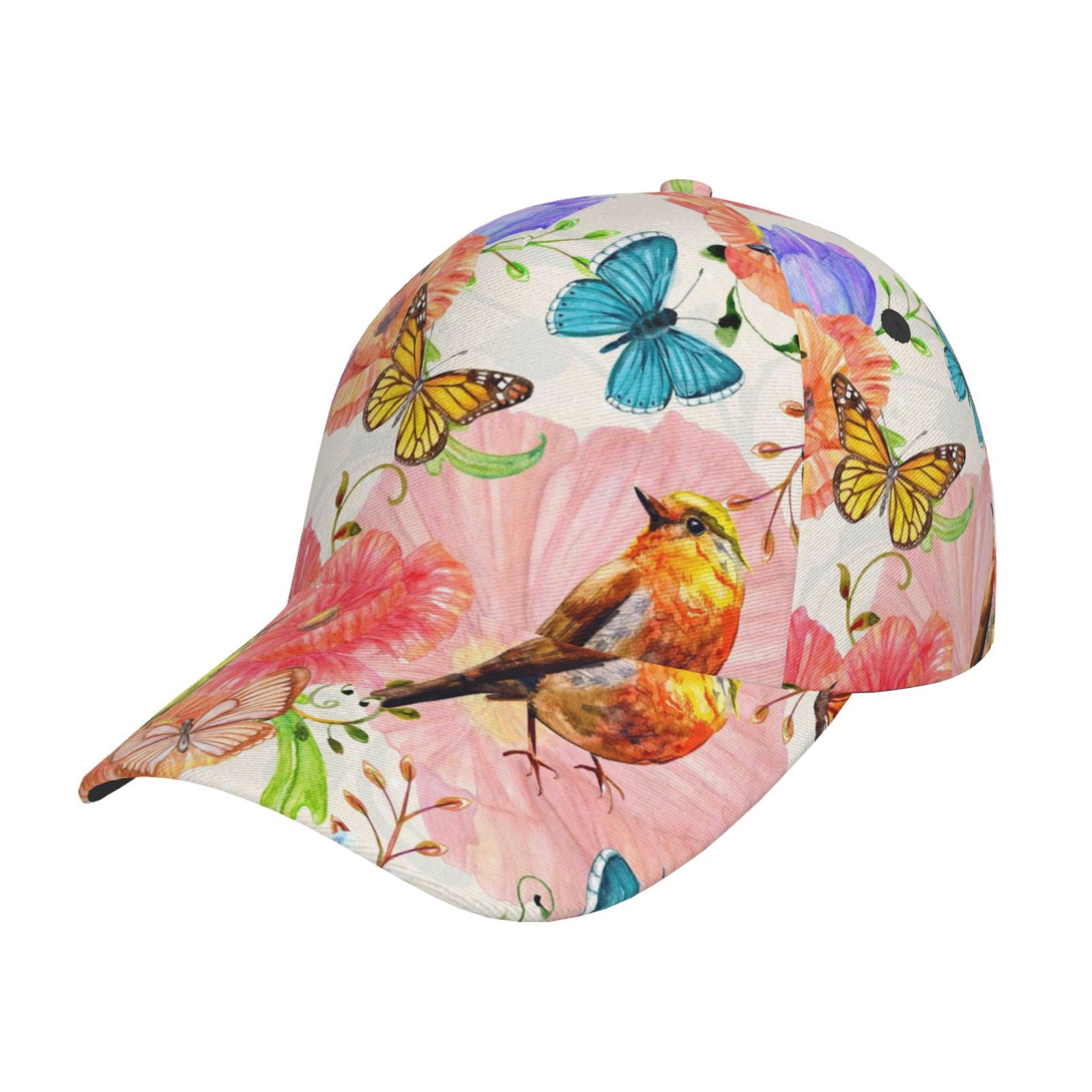 Daiia Flowers And Birds Watercolor Baseball Cap Men Women Classic ...