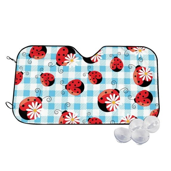 Daiia Flowers and Lady Bugs Windshield Sun Shade for Car SUV Truck ...