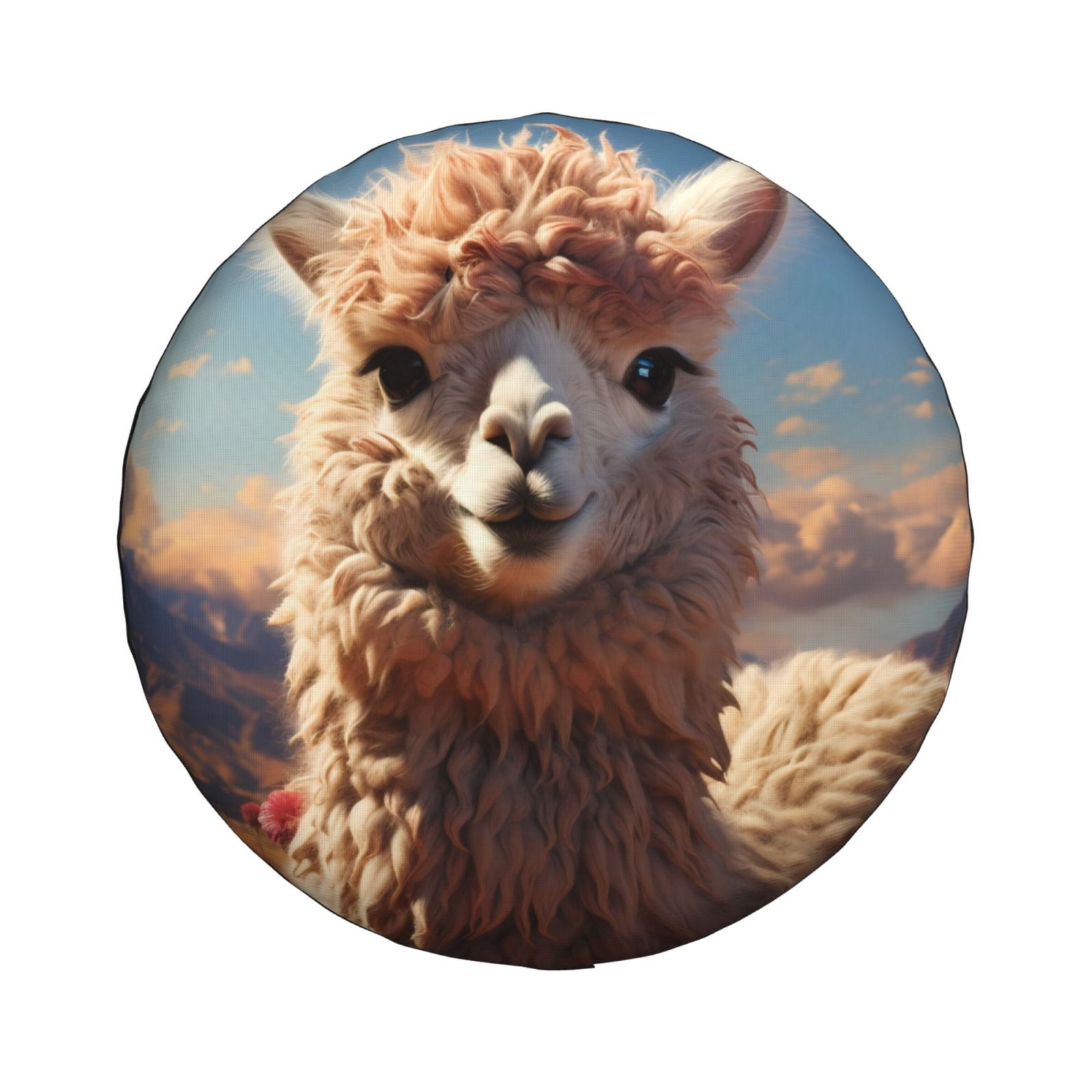 Daiia Fluffy Alpaca Mountain Meadow Tire Covers , Travel Trailer Camper ...