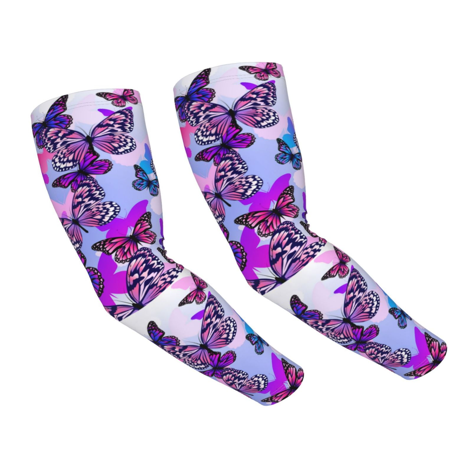 Daiia Flying Butterflies UV Sun Protection Arm Sleeves - Cooling ...