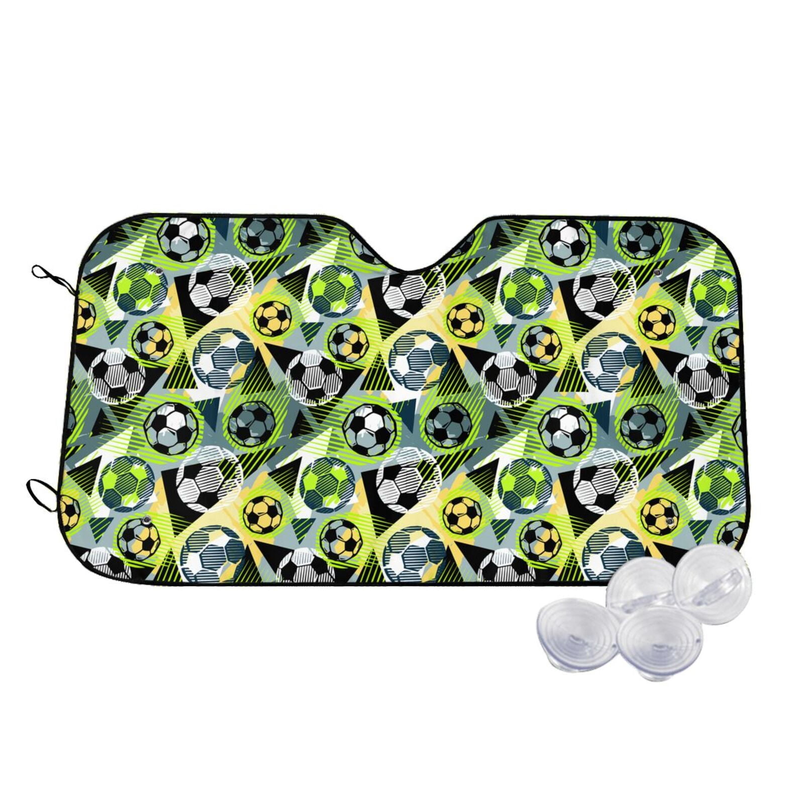 Daiia Football Doodle Windshield Sun Shade for Car SUV Truck (Small ...