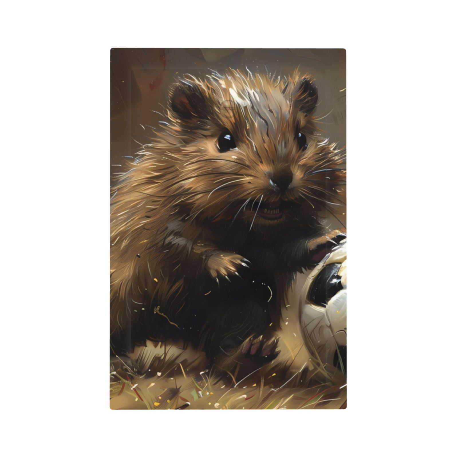 Daiia Football Loving Hamster Pattern Decorator Wall Plate Child Safe ...