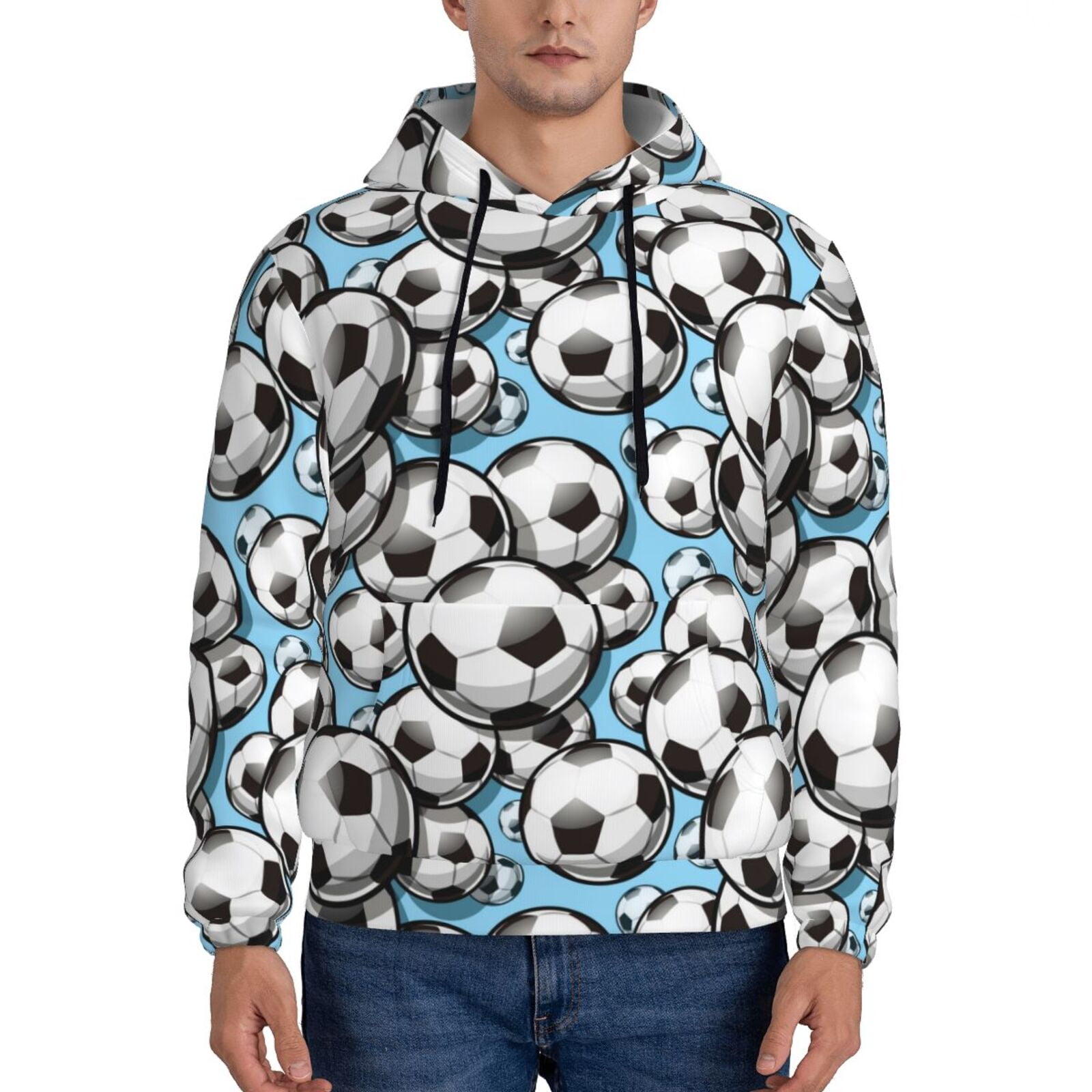 Daiia Football Soccer Ball for Men's Fashion Hoodies & Sweatshirts with ...