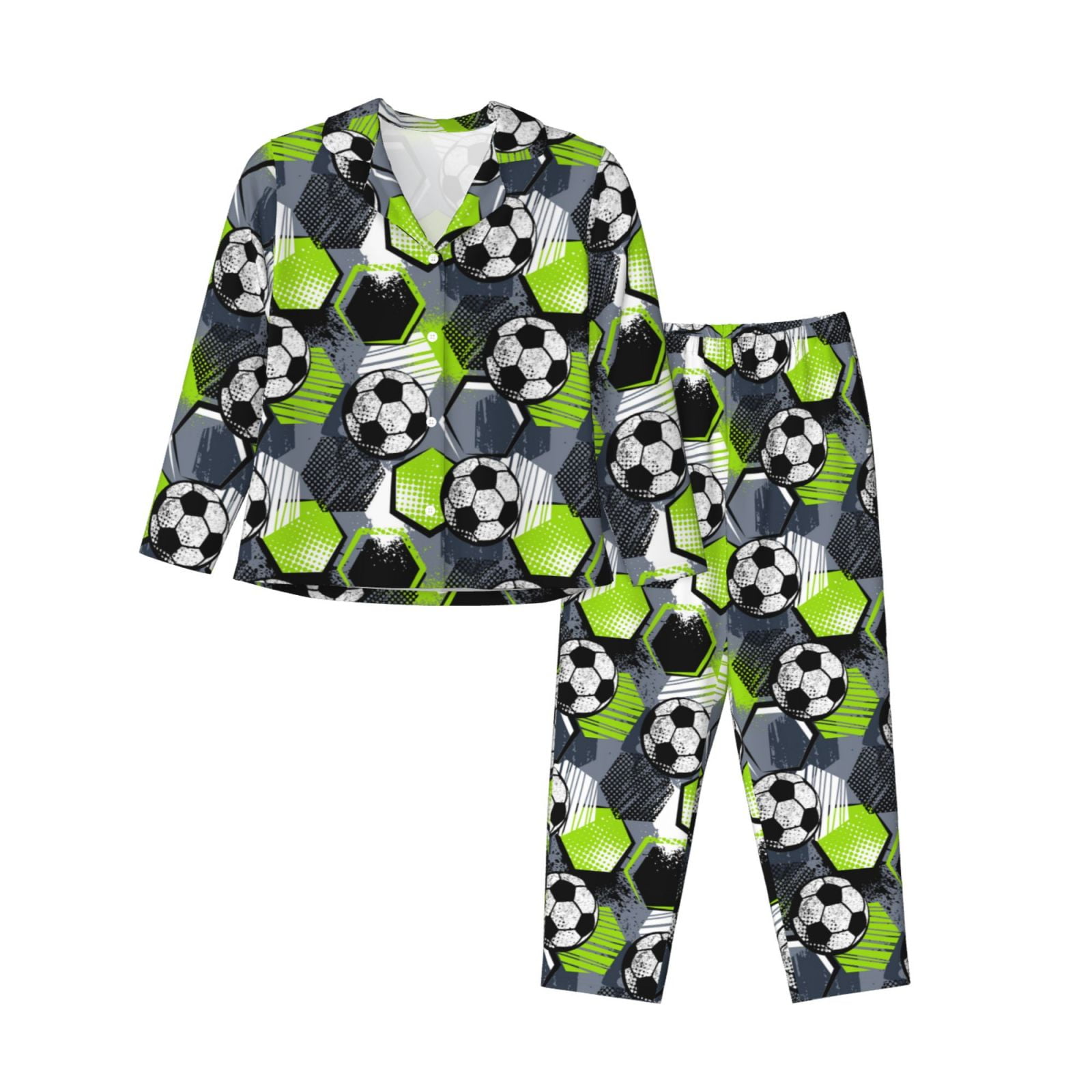 Daiia Football for Women's Long-Sleeved Pajama Set – Soft & Comfortable ...