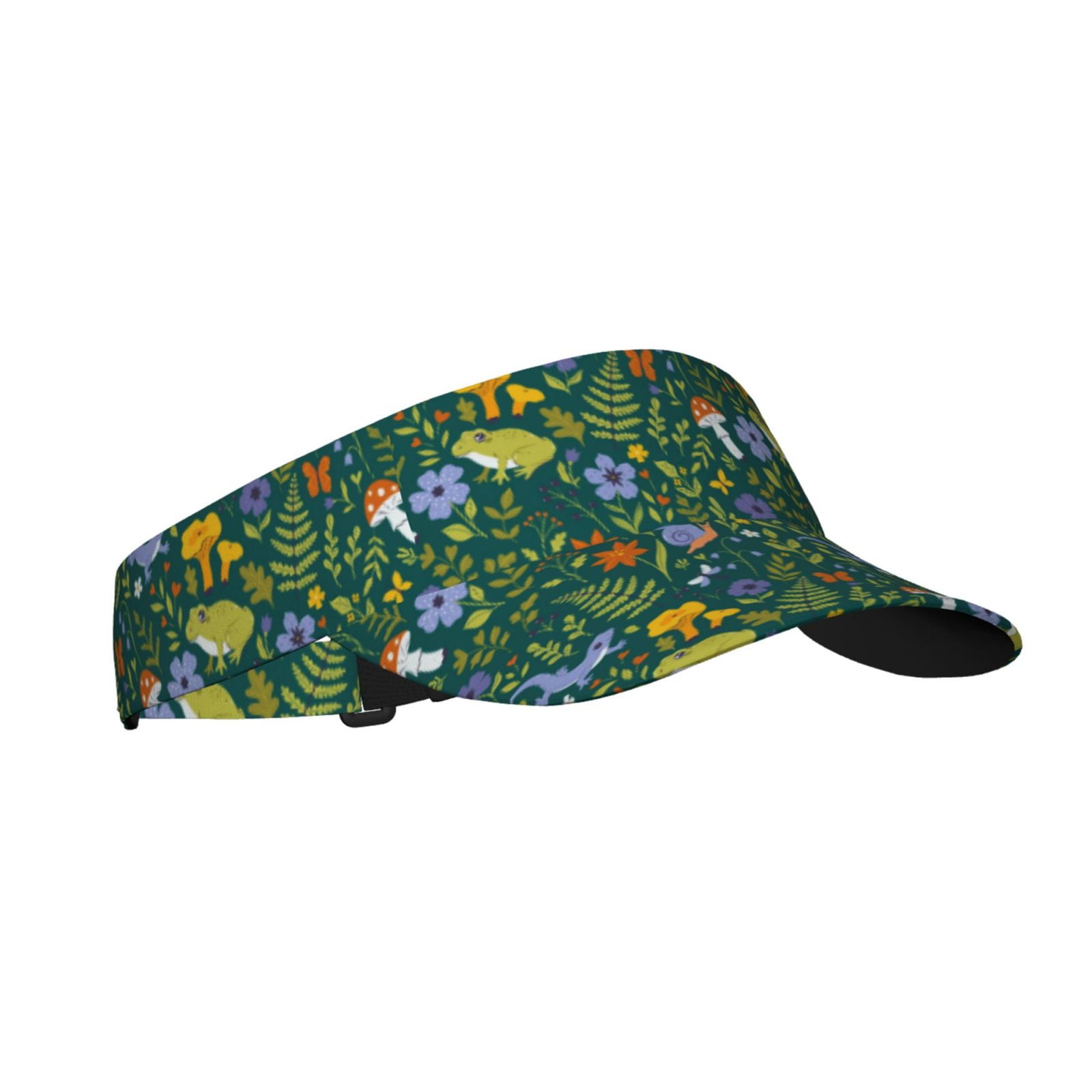 Daiia Forest Flora And Fauna Pattern Sport Sun Visor Hats Visor Cap ...