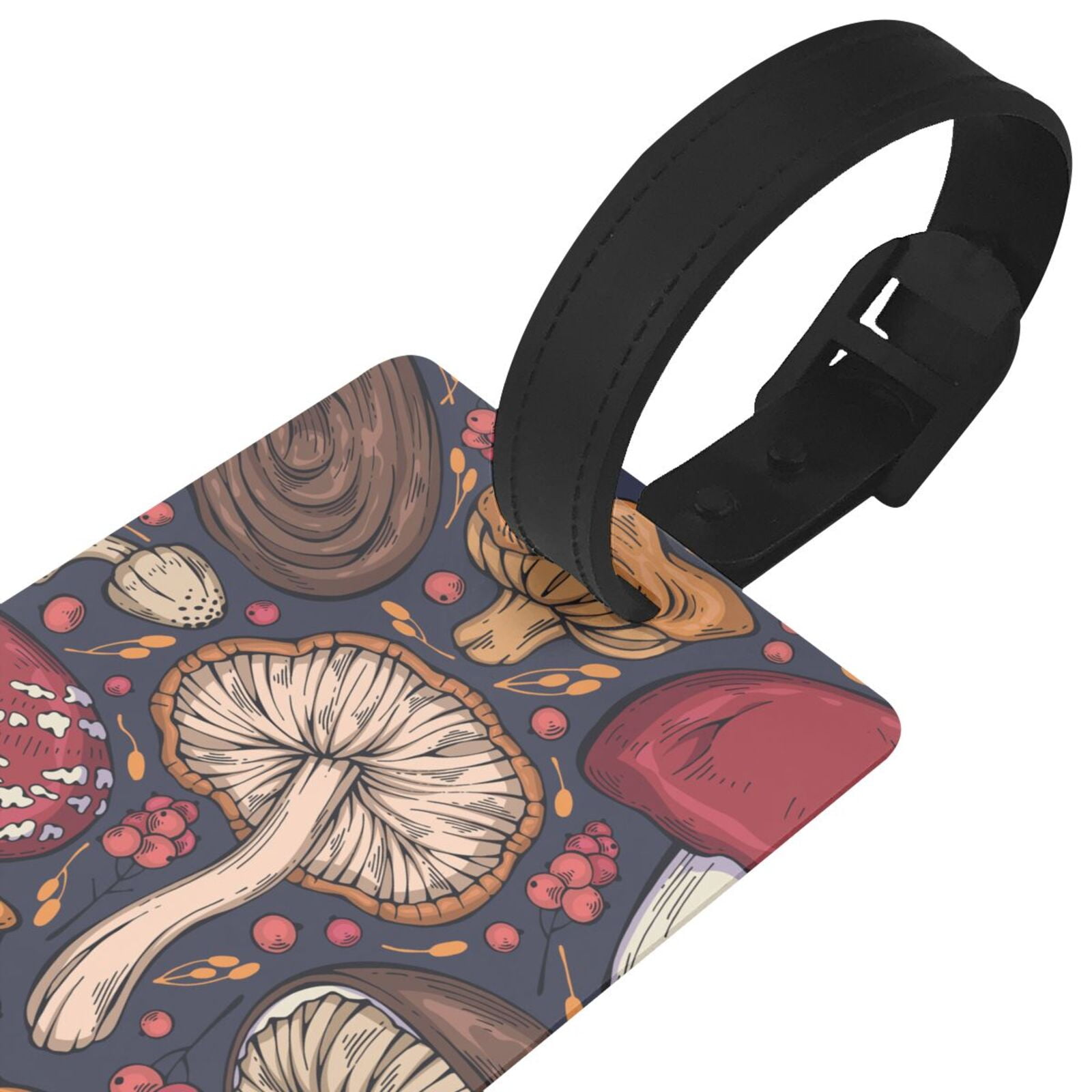 Daiia Forest Wild Mushroom Durable Luggage Tags with Secure Strap ...