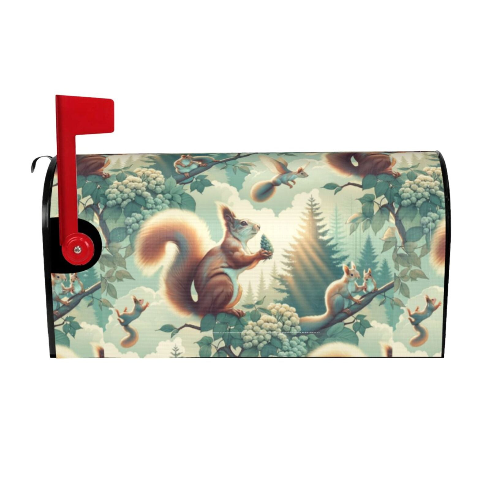 Daiia Forest squirrel surreal Mailbox Cover , Magnetic Welcome Mailbox ...