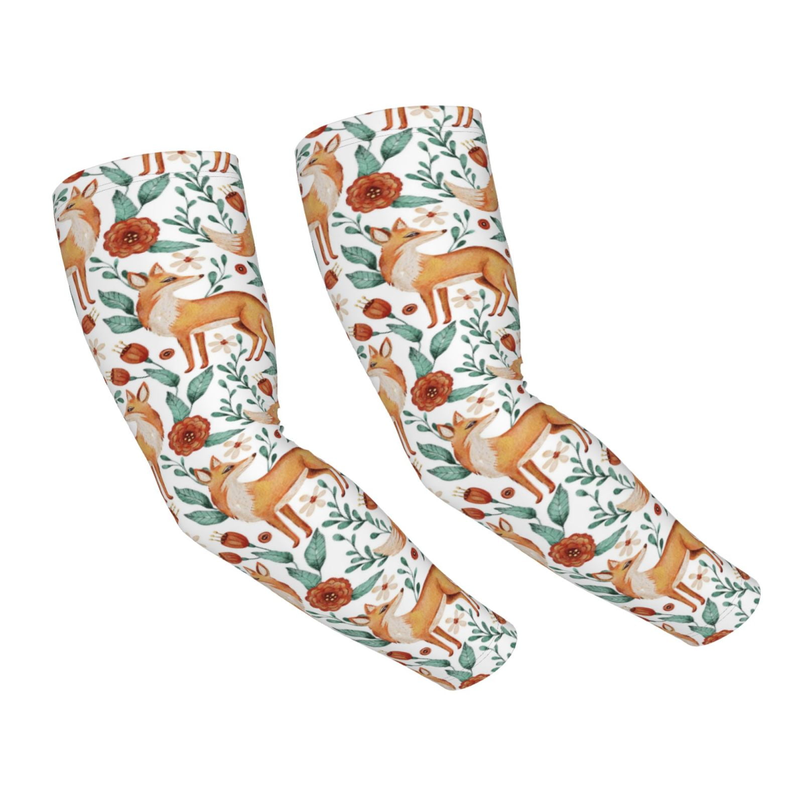 Daiia Foxes and Floral Harmony UV Sun Protection Arm Sleeves - Cooling ...