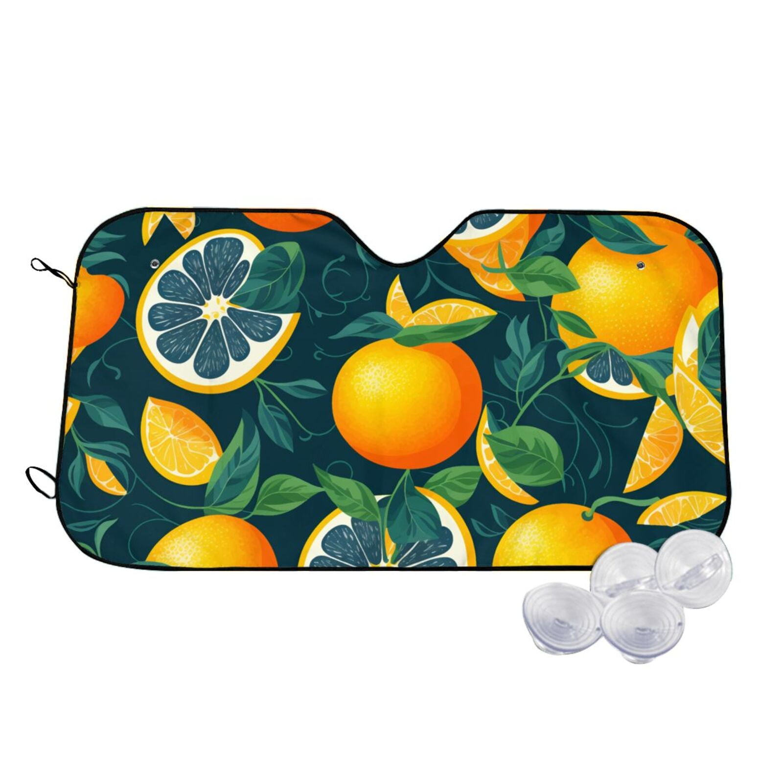 Daiia Fresh Orange Windshield Sun Shade for Car SUV Truck (Small ), Car ...