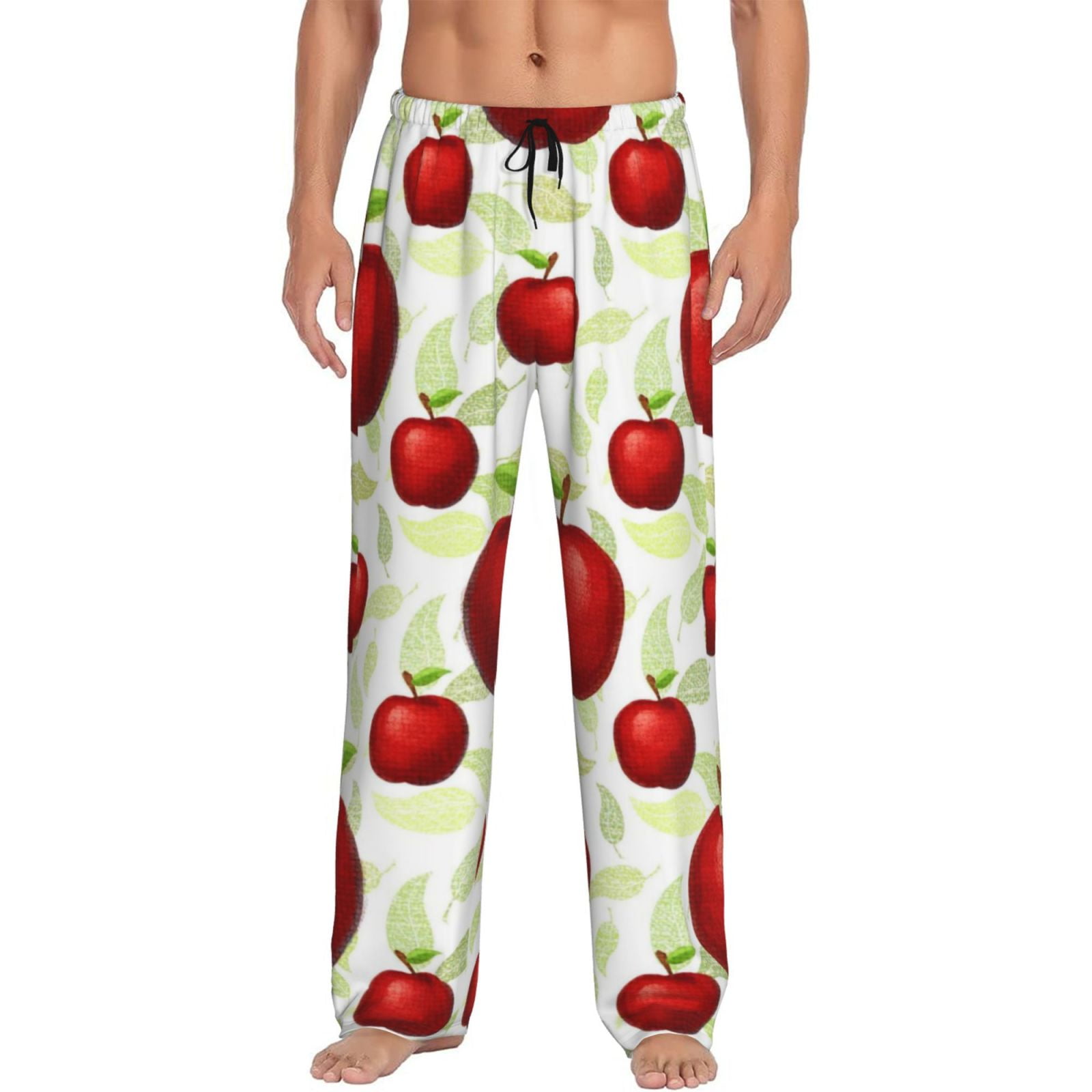 Daiia Fruit Apples Men's Sleep Pant with Pockets and Drawstring,Pajama ...