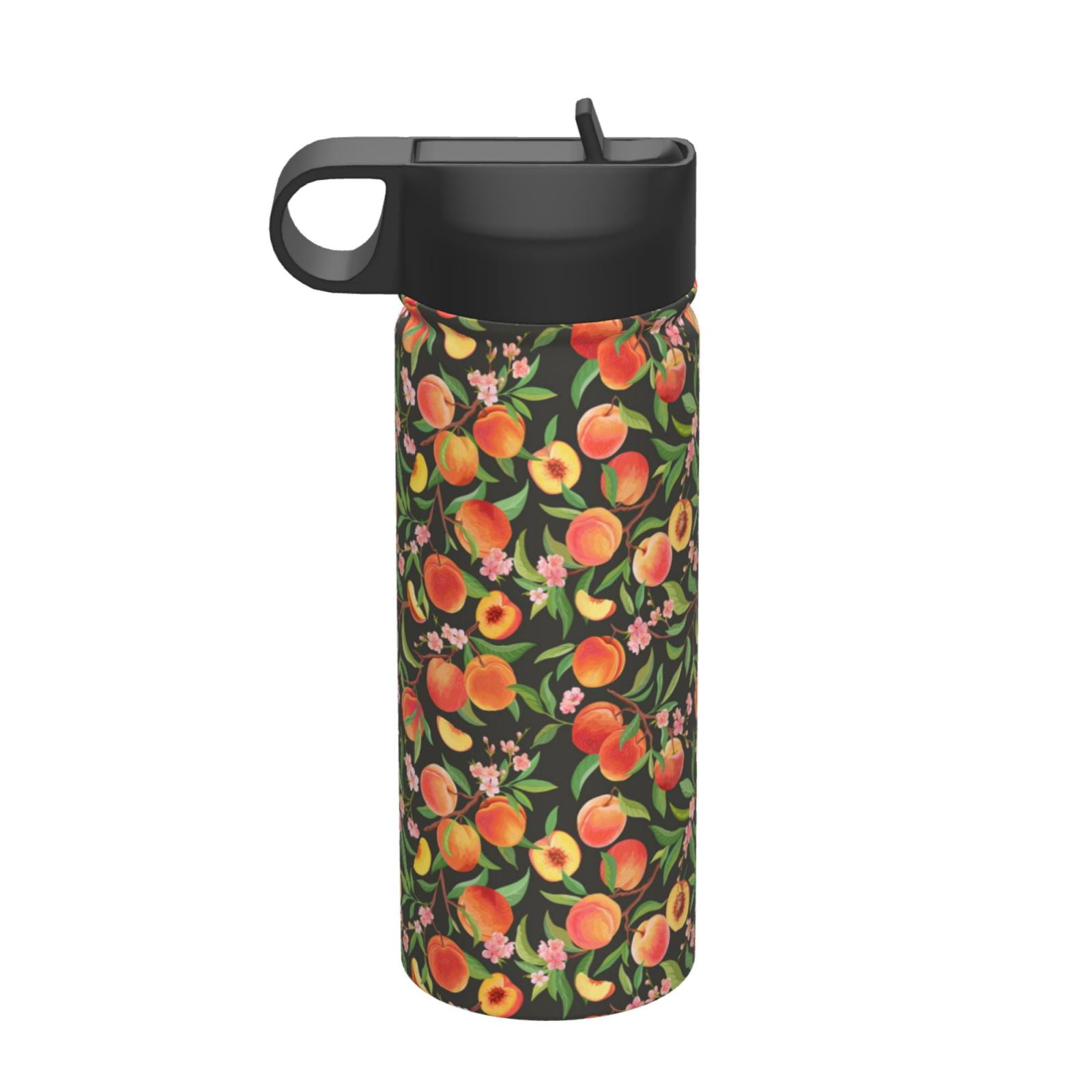 Daiia Fruits Peach Printed 18oz Sports Insulated Kettle With Straw ...