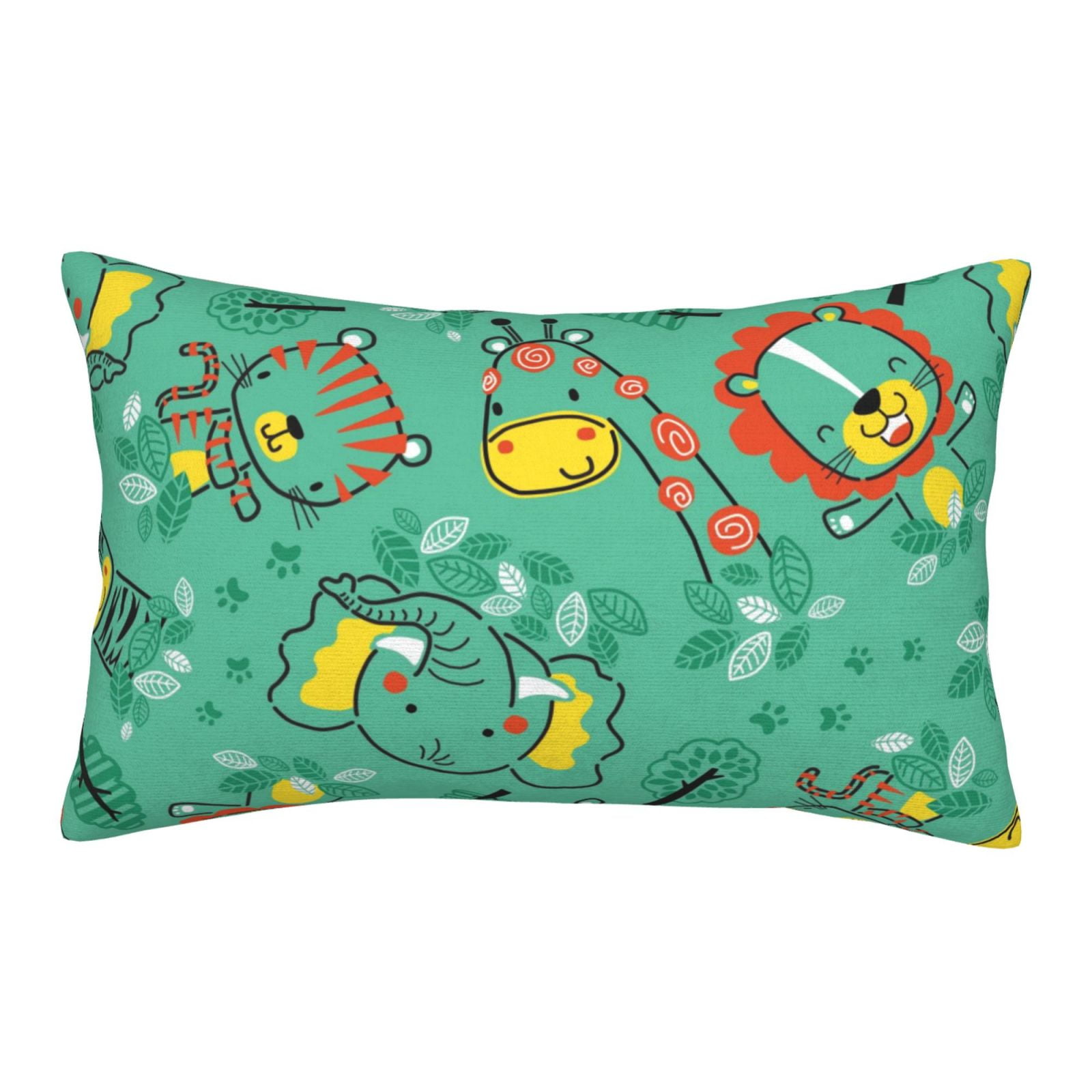 Daiia Funny Animals in Jungle Bedding Waterproof Pillow Protector ...