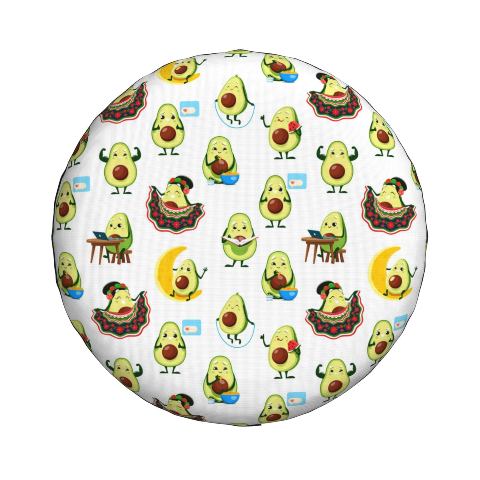 Daiia Funny Avocado In Mexican Clothes Tire Covers , Travel Trailer ...