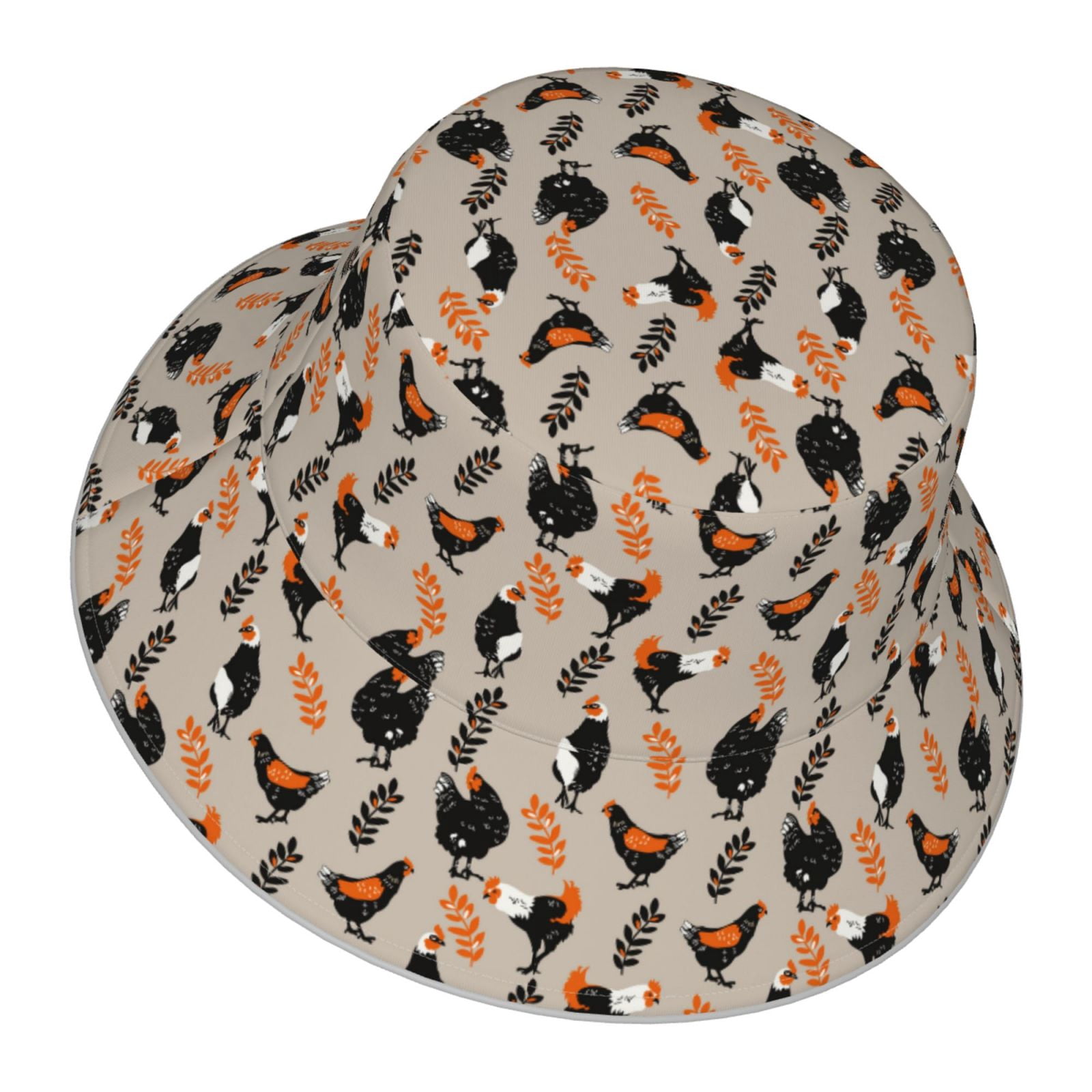 Daiia Funny Chicken Pattern Bucket Hat - Trendy Cotton Sun Hat for ...