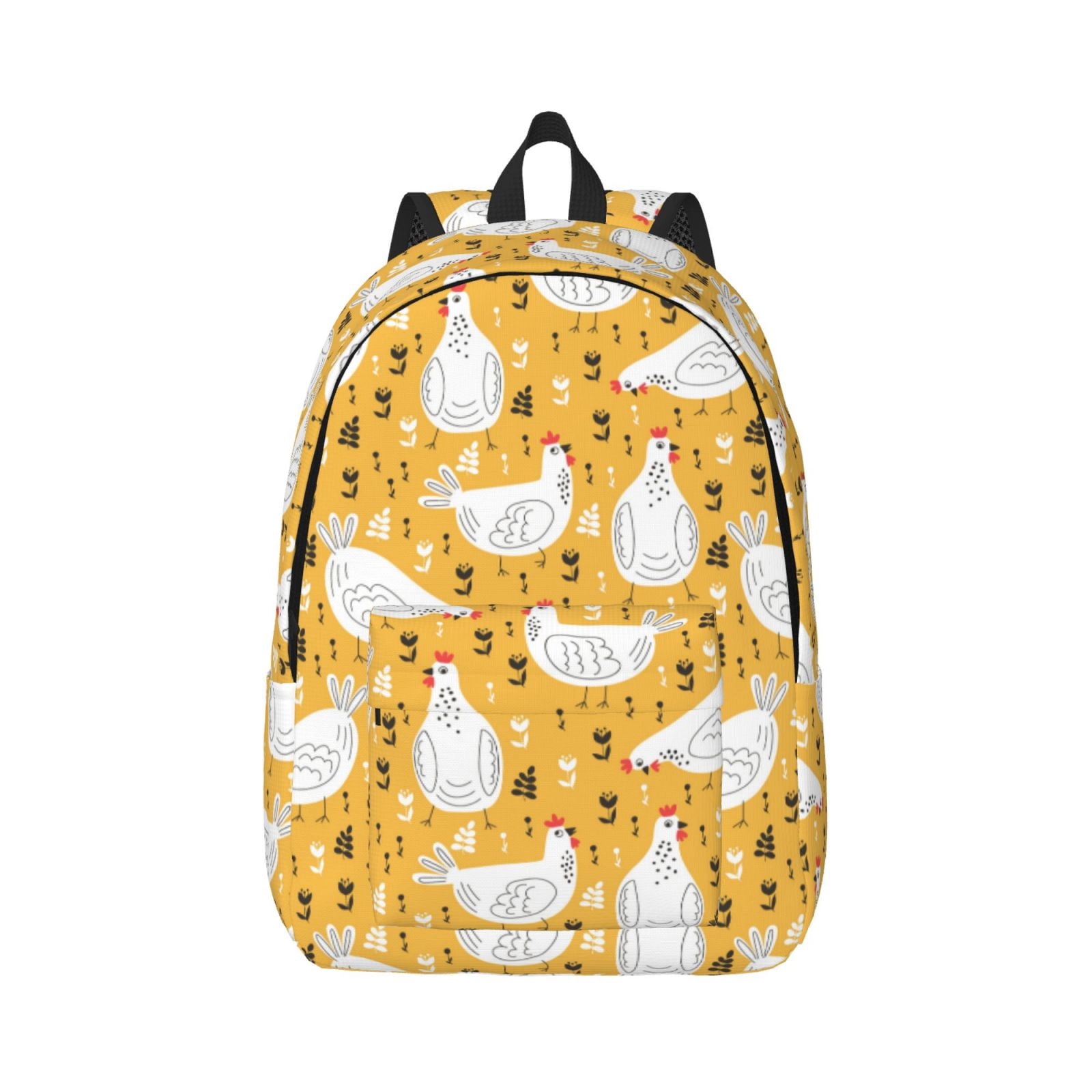 Daiia Funny Chicken Vintage Canvas Backpack for Men and Women ,Hiking ...