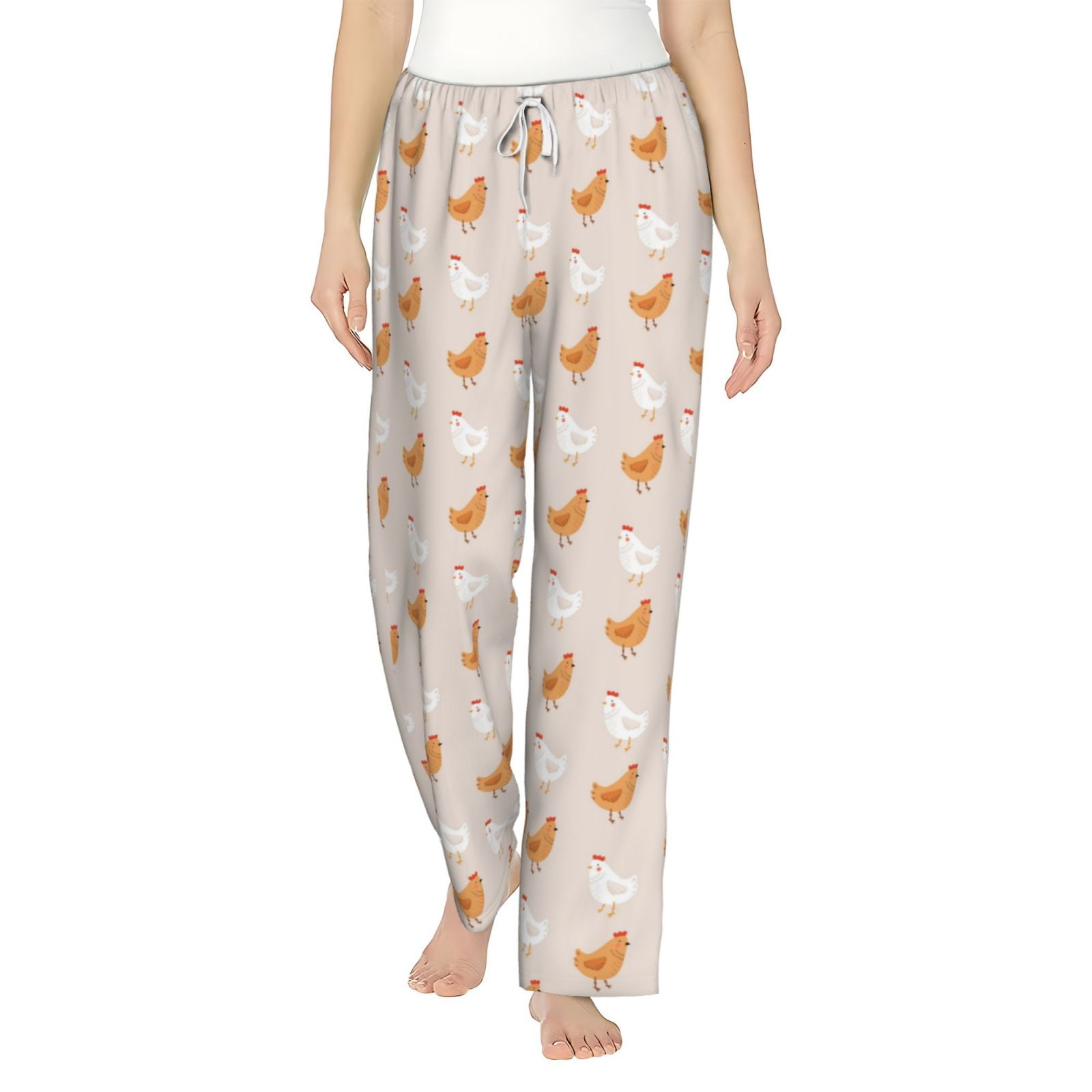 Daiia Funny Chicken Women's Sleep Pant with Pockets and Drawstring ...