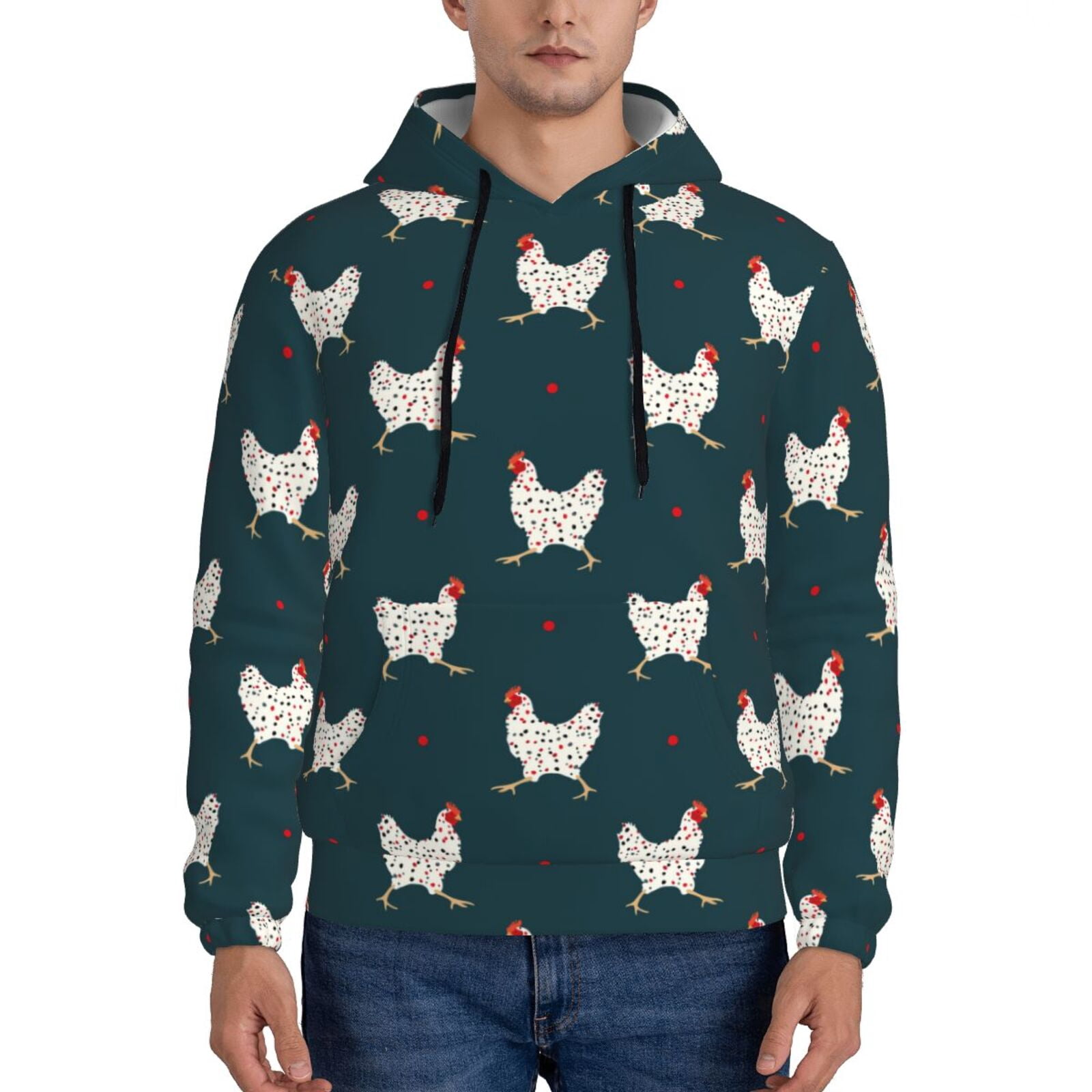 Daiia Funny Chicken for Men's Fashion Hoodies & Sweatshirts with ...