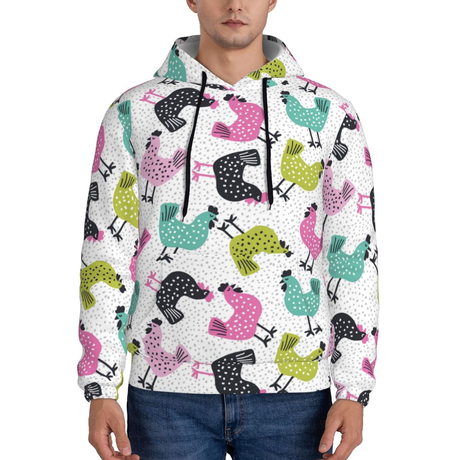 Daiia Funny Chicken for Men's Fashion Hoodies & Sweatshirts with ...