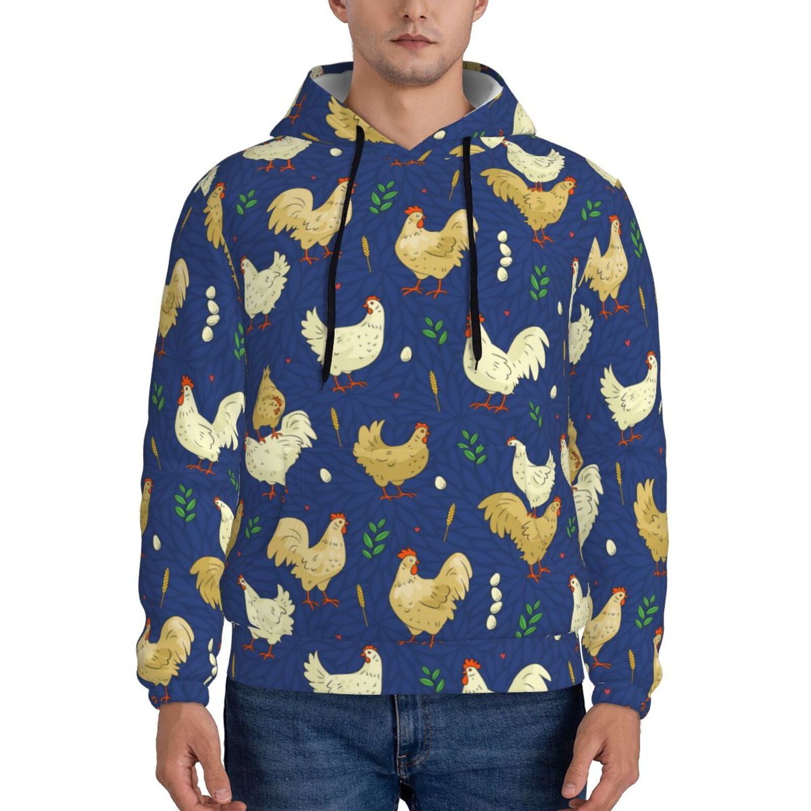 Daiia Funny Chicken for Men's Fashion Hoodies & Sweatshirts with ...