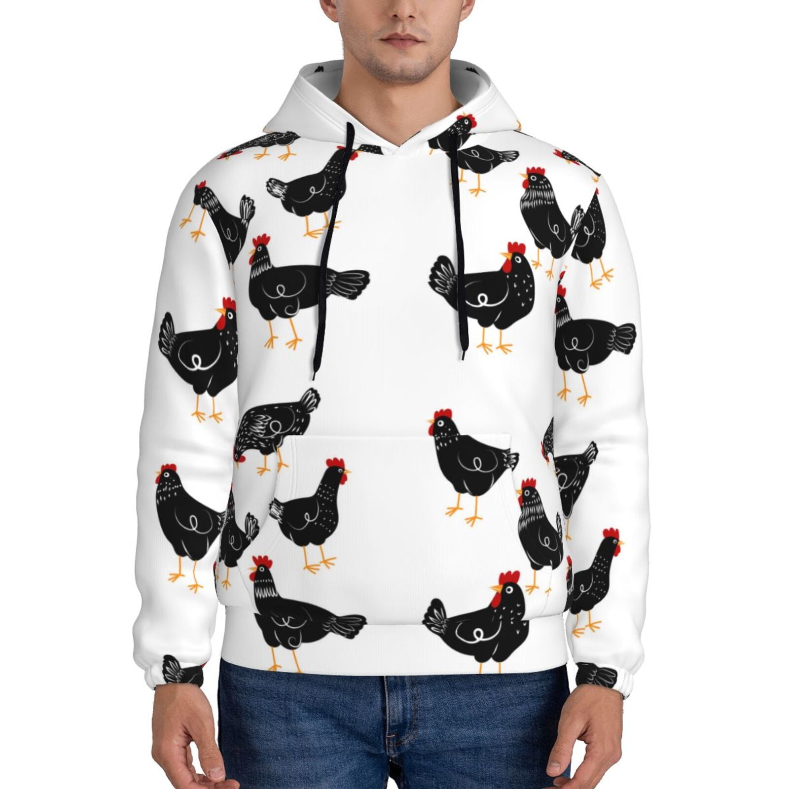 Daiia Funny Chicken for Men's Fashion Hoodies & Sweatshirts with ...