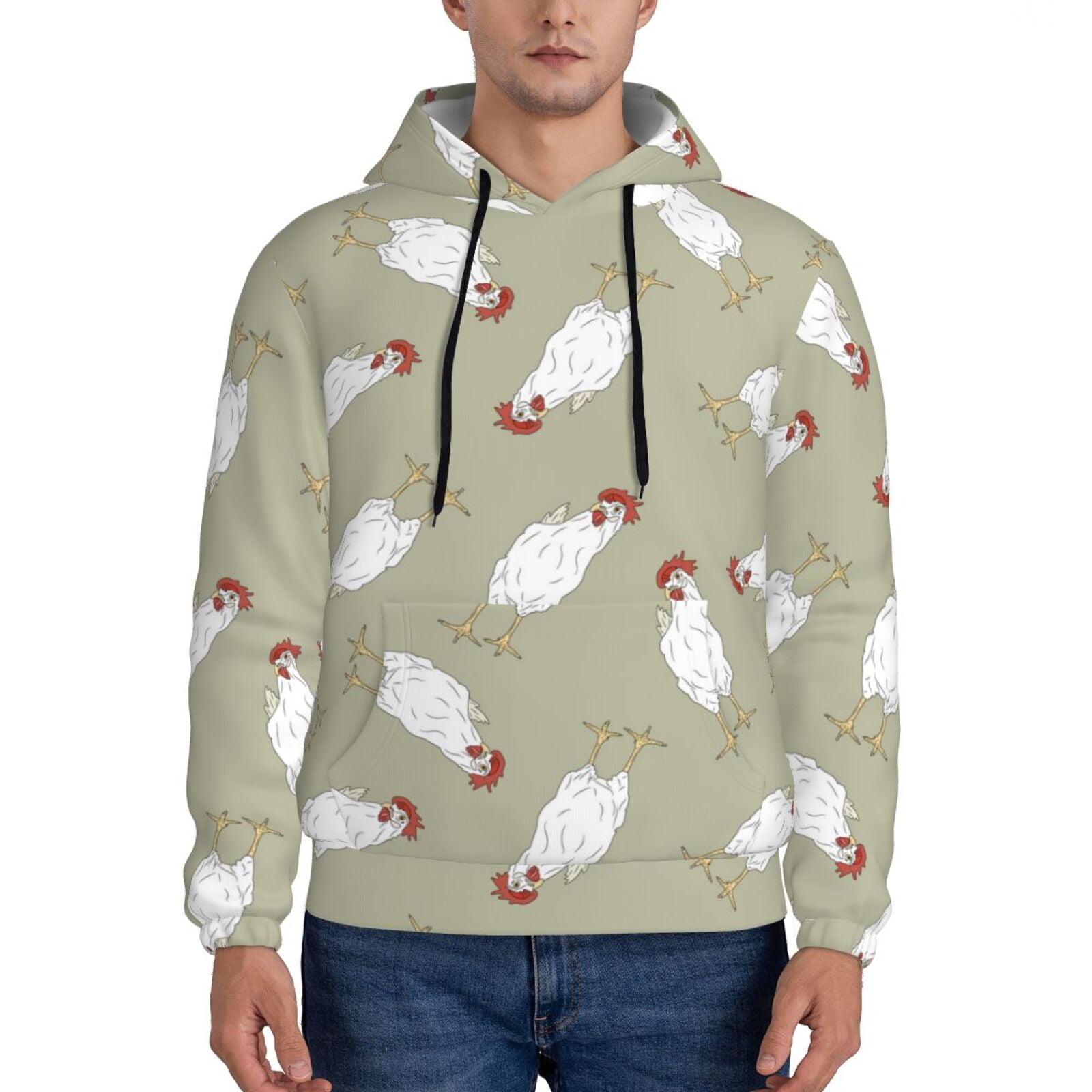 Daiia Funny Chicken for Men's Fashion Hoodies & Sweatshirts with ...