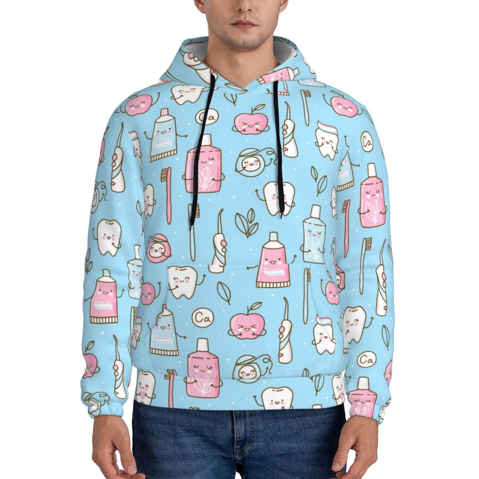 Daiia Funny Cute Teeth for Men's Fashion Hoodies & Sweatshirts with ...