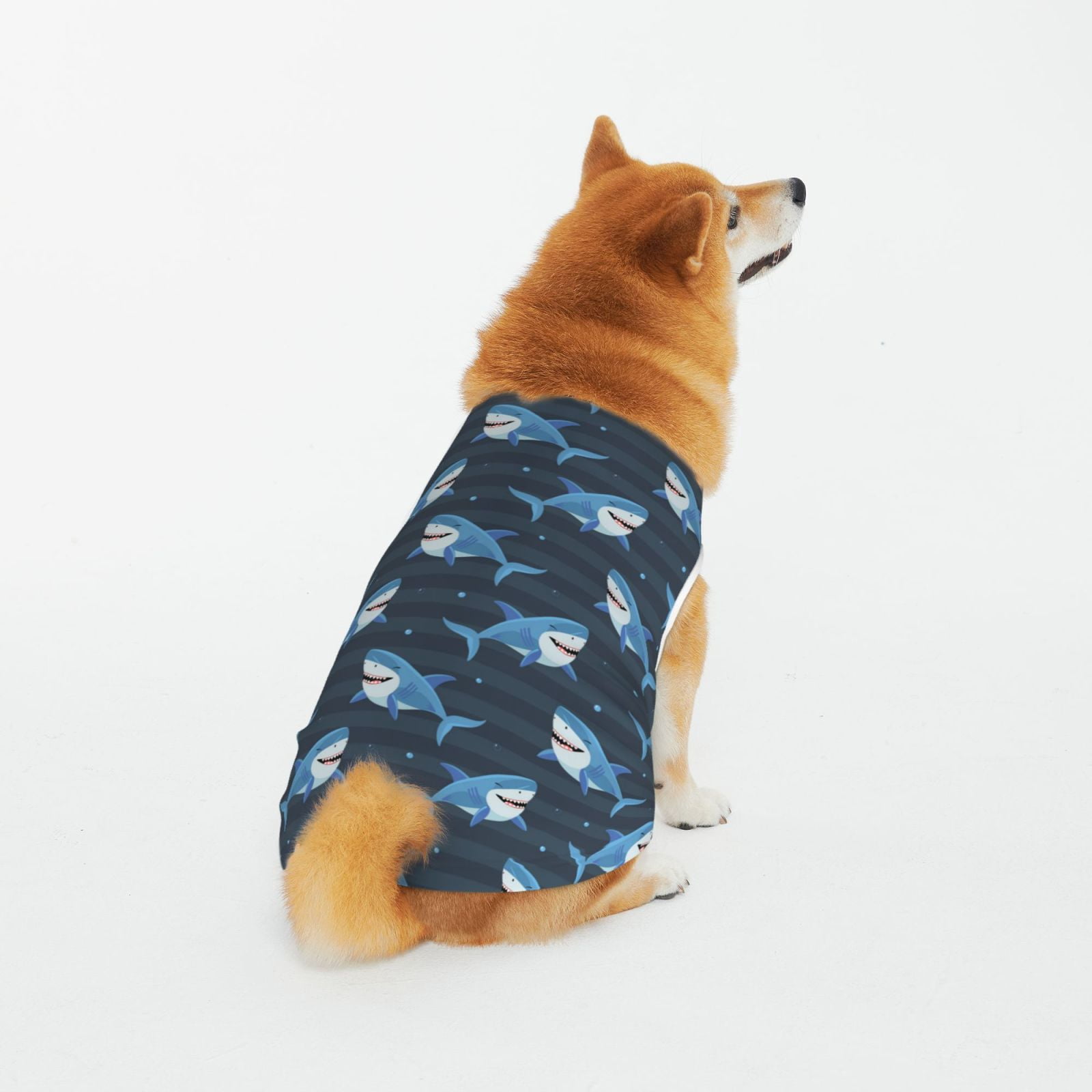 Daiia Funny Sharks Pattern Dog Clothes Dogs Cats Sweater Soft Puppies ...