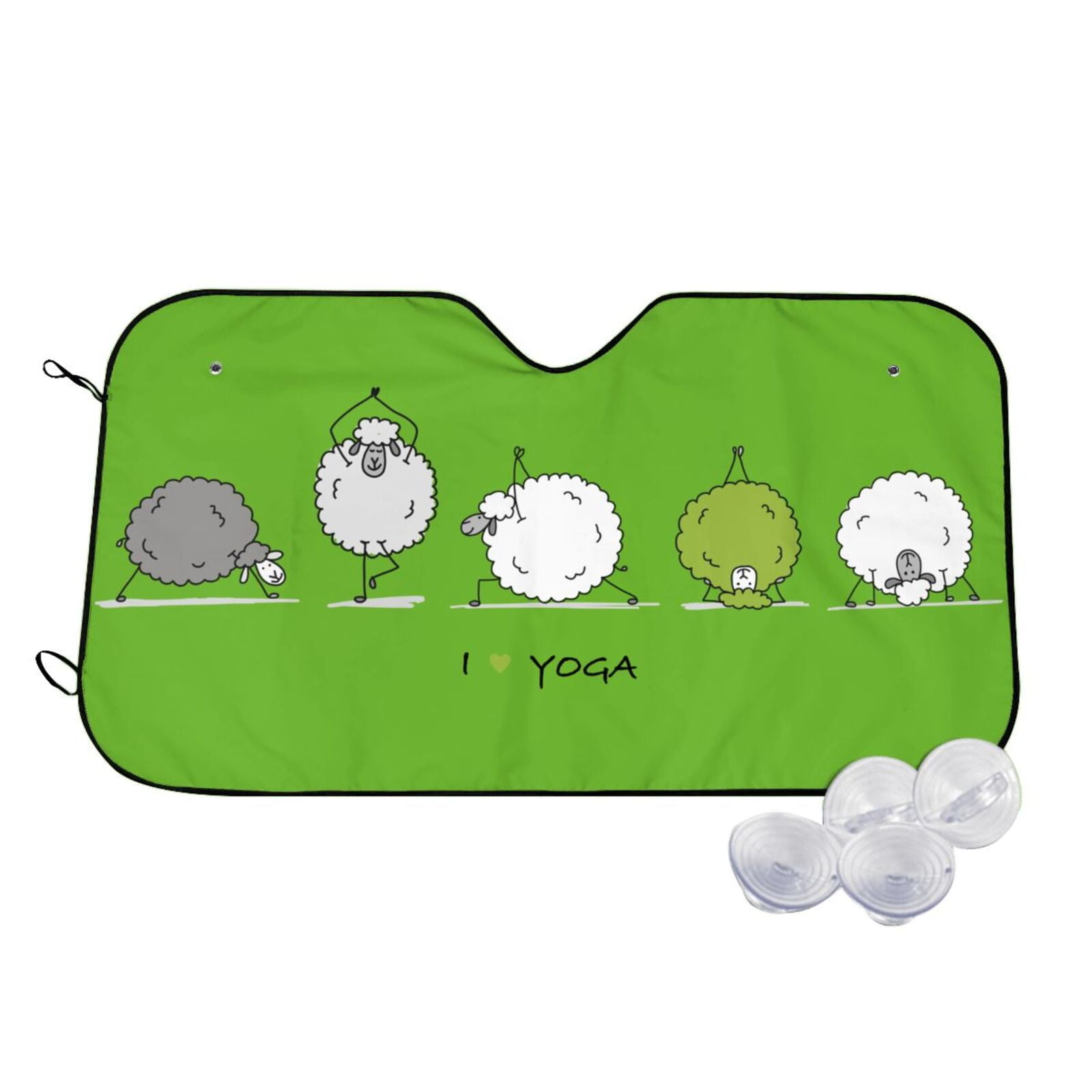 Daiia Funny Sheep Doing Yoga Windshield Sun Shade for Car SUV Truck ...