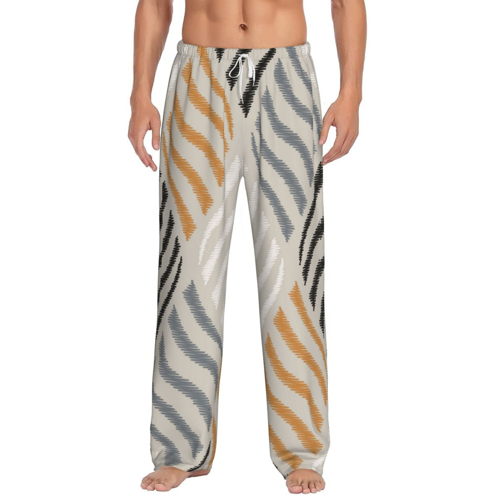Daiia Geometric Men's Sleep Pant with Pockets and Drawstring,Pajama ...
