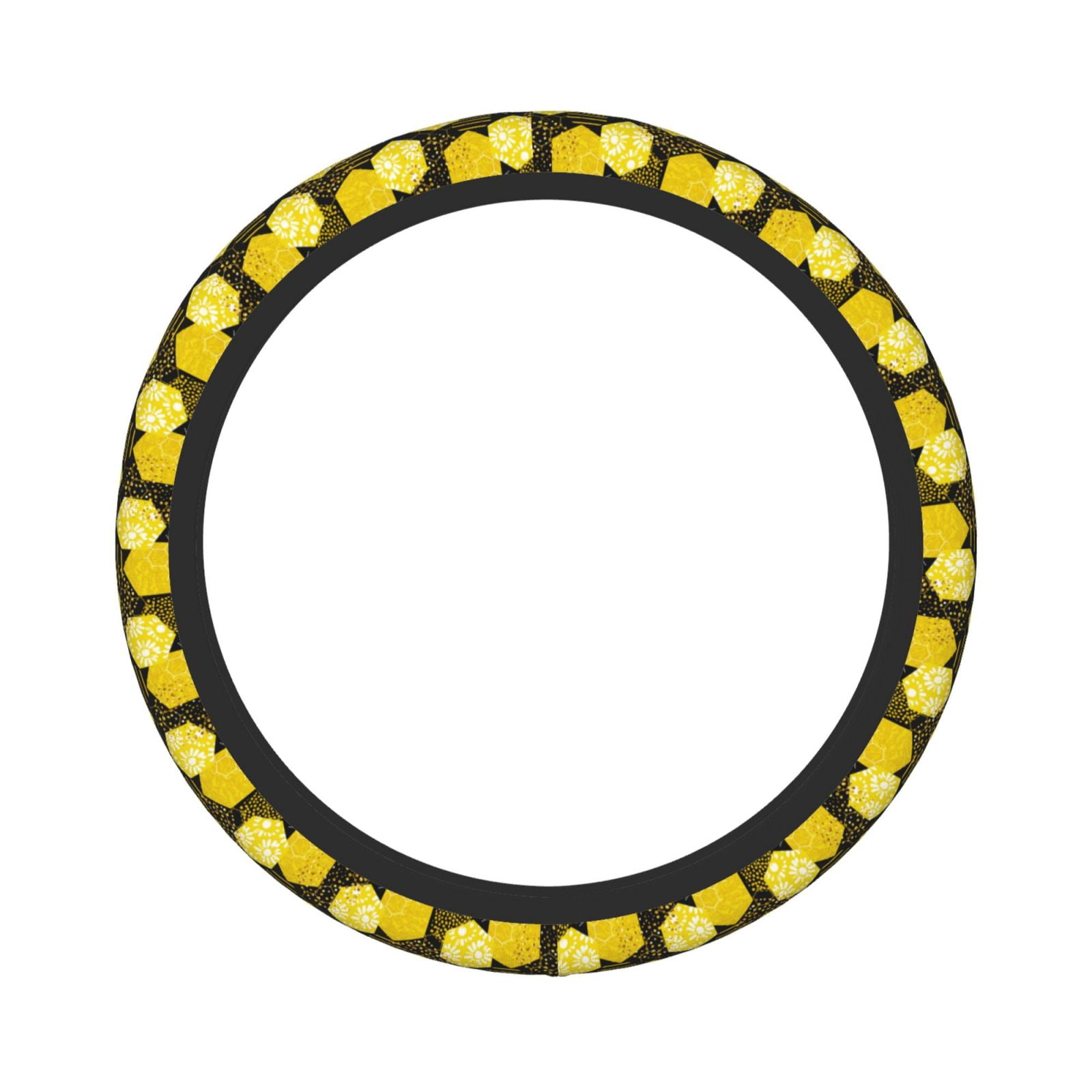 Daiia Geometric Pattern with Bee Steering Wheel Cover Auto Steering ...
