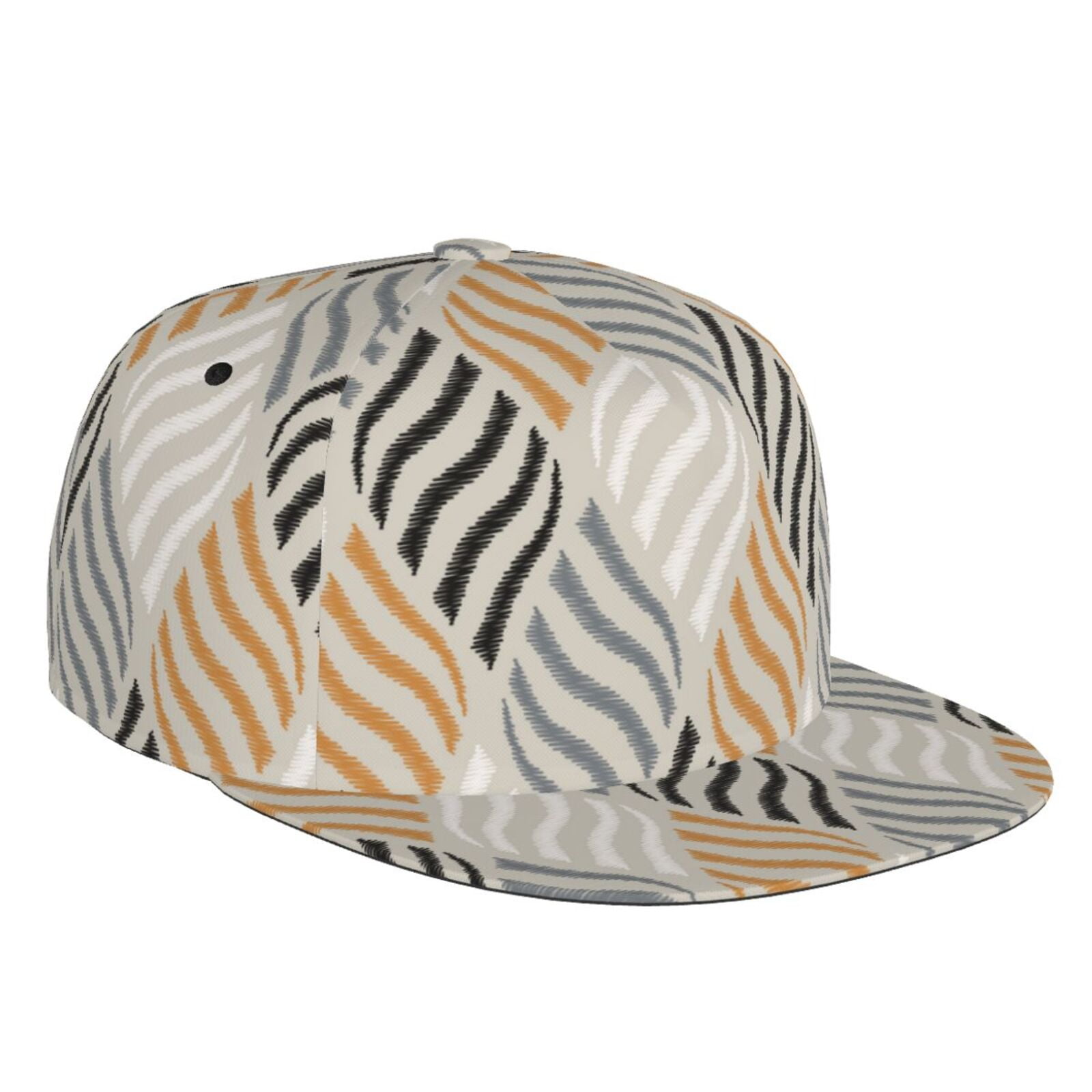 Daiia Geometric print Flat Bill Hats Flat Brim Trucker Cap Baseball Cap ...