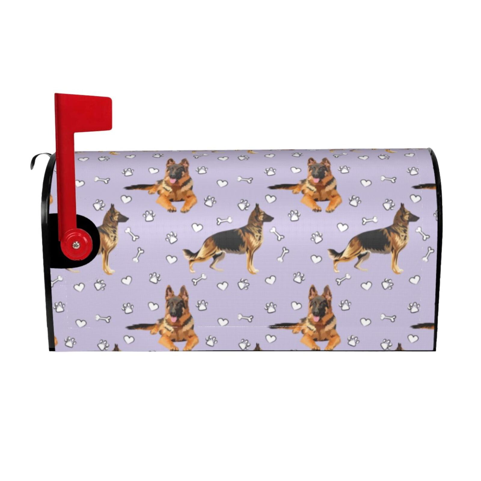 Daiia German Shepherd Dog Mailbox Cover , Magnetic Welcome Mailbox ...