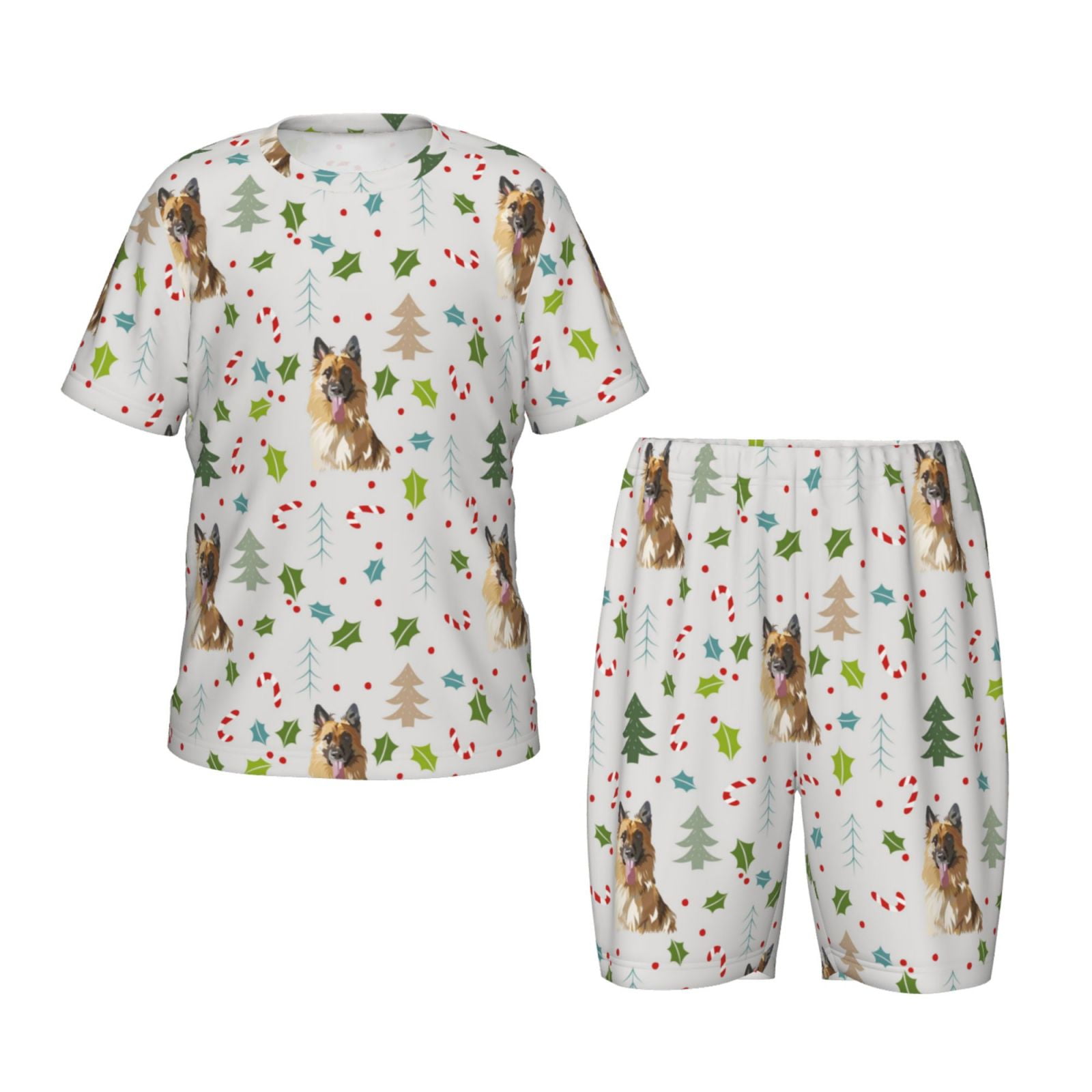 Daiia German Shepherd Dog Print Children’s Cotton Pajama Set – Short ...